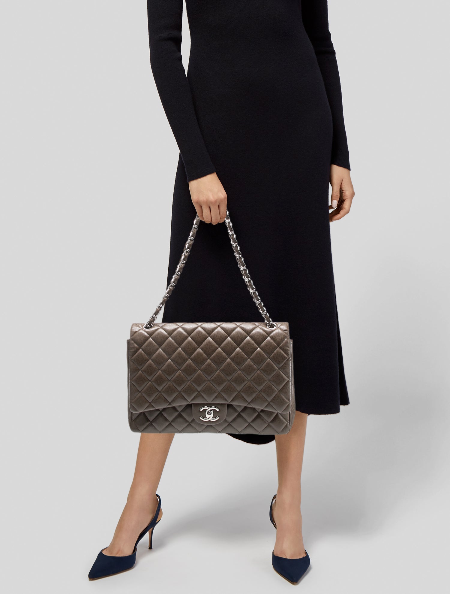 Chanel Classic Maxi Double Flap Bag - Gold Shoulder Bags, Handbags ...