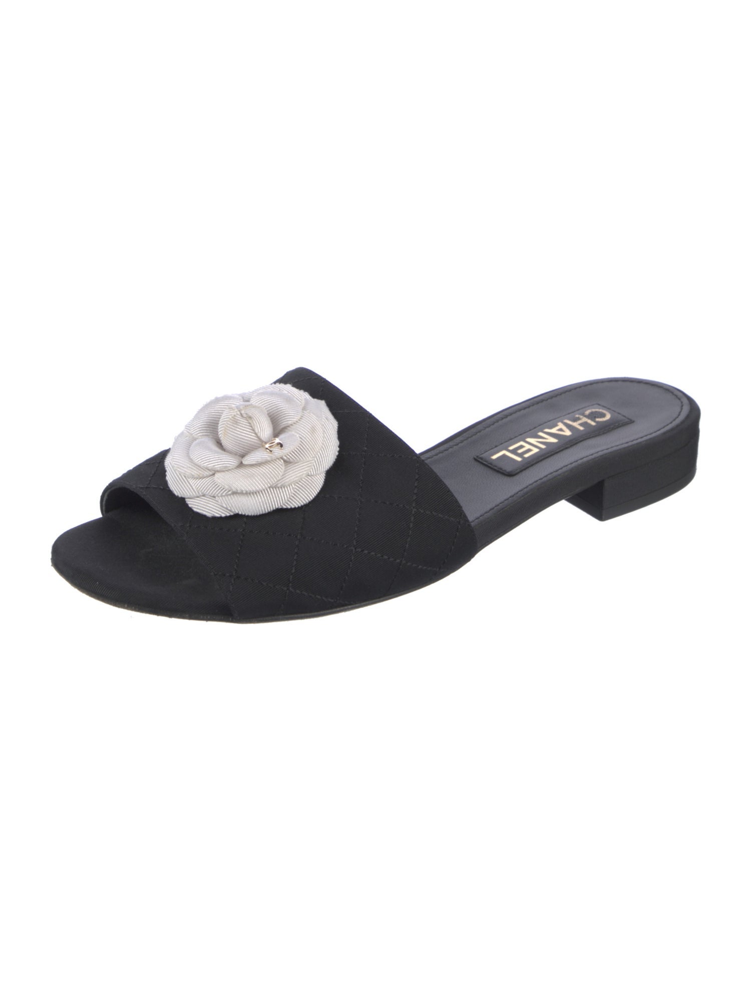 Chanel 2021 Interlocking CC Logo Slides - Black Sandals, Shoes ...
