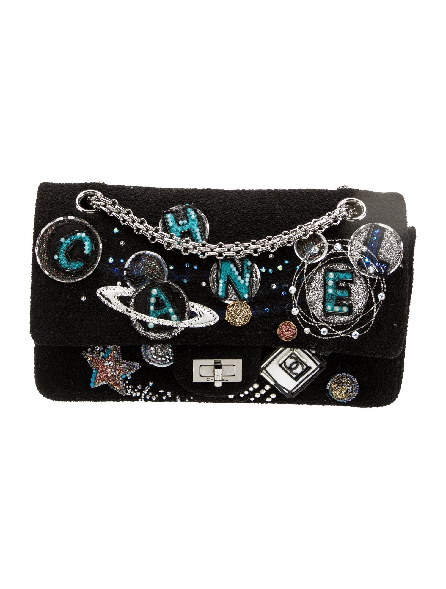 Chanel Planetary Reissue 2.55 Double Flap Bag - Black Shoulder Bags ...