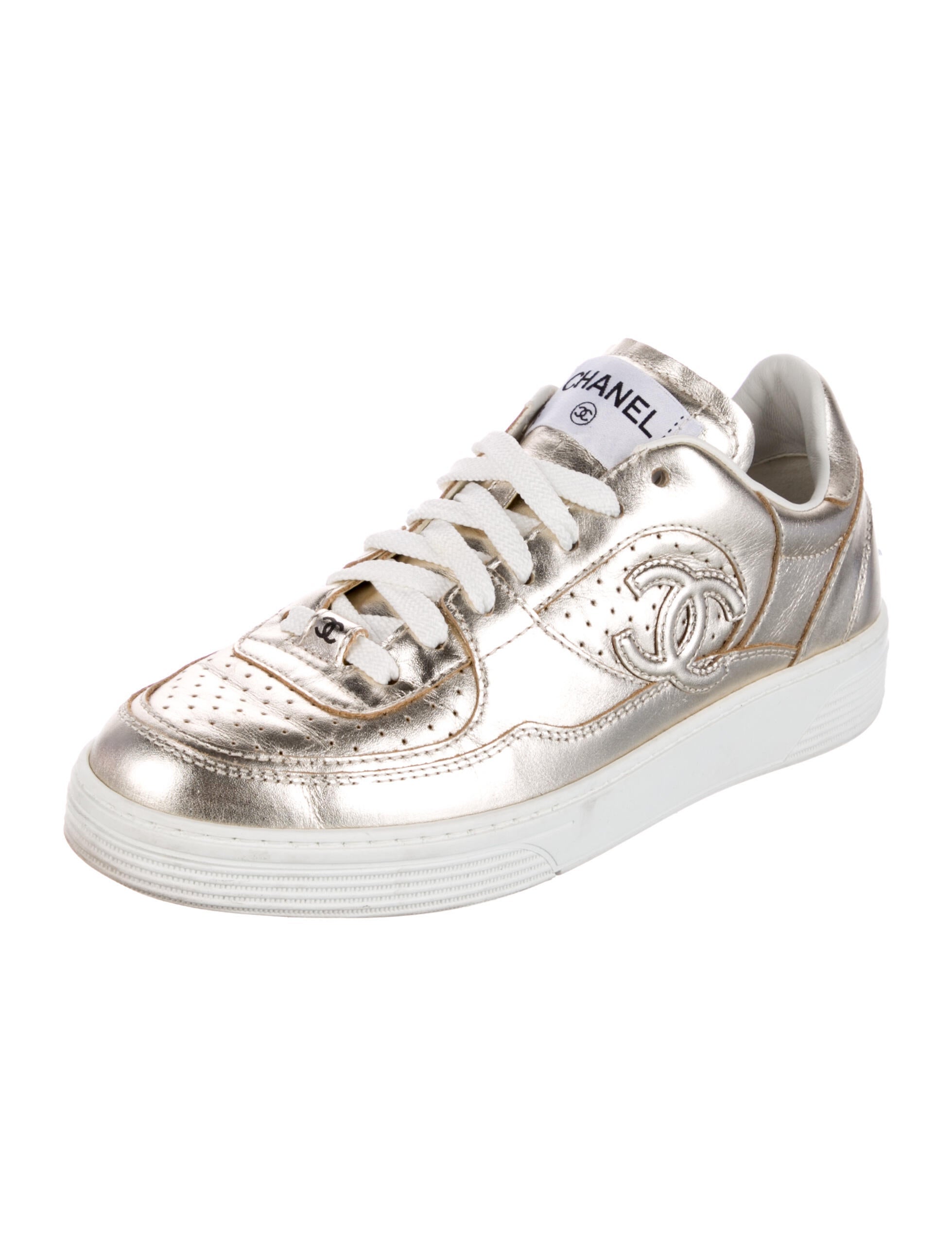 Chanel Interlocking CC Logo Calfskin Chunky Sneakers - White Sneakers ...