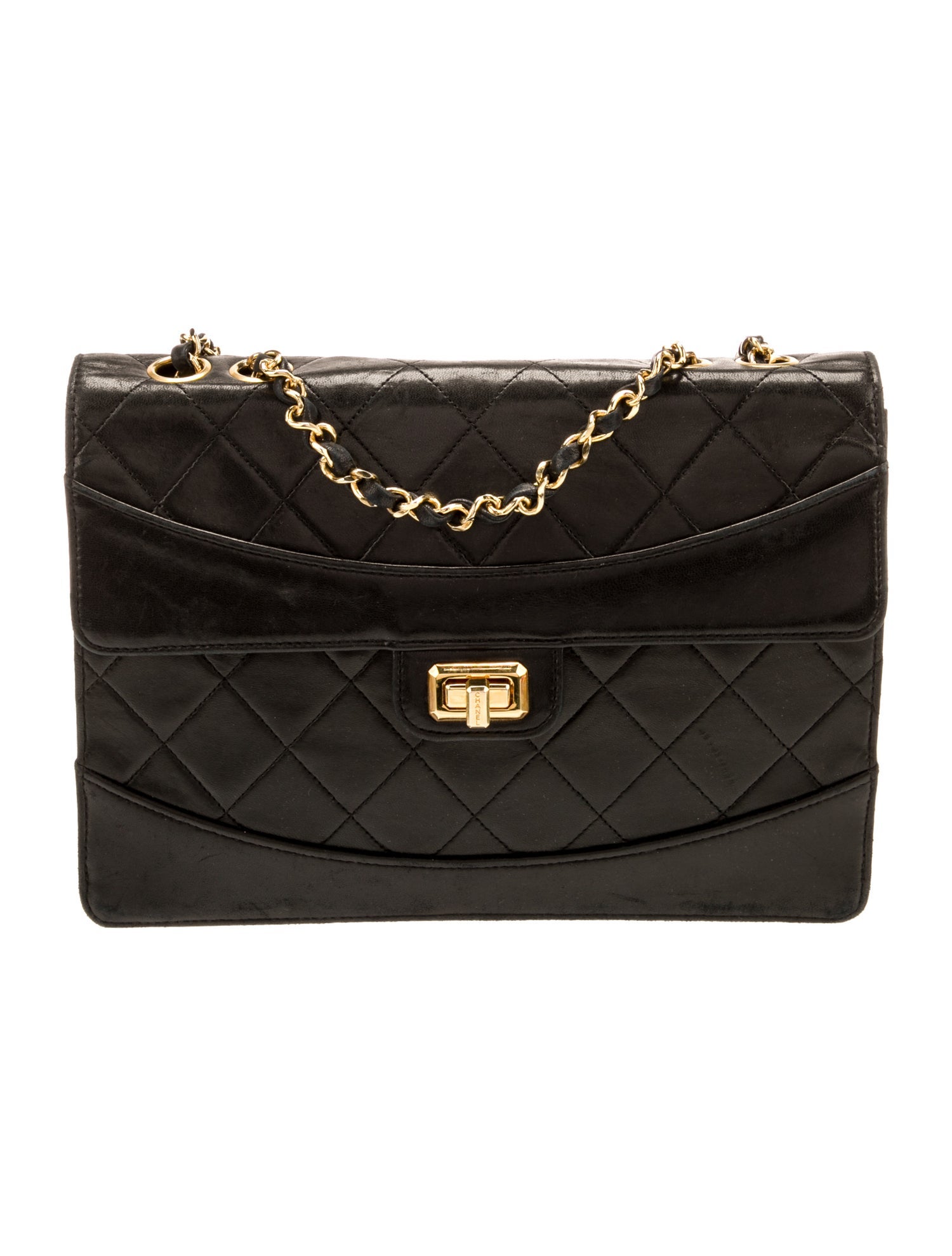 Chanel Quilted Trapezoid Flap Bag - Black Shoulder Bags, Handbags ...