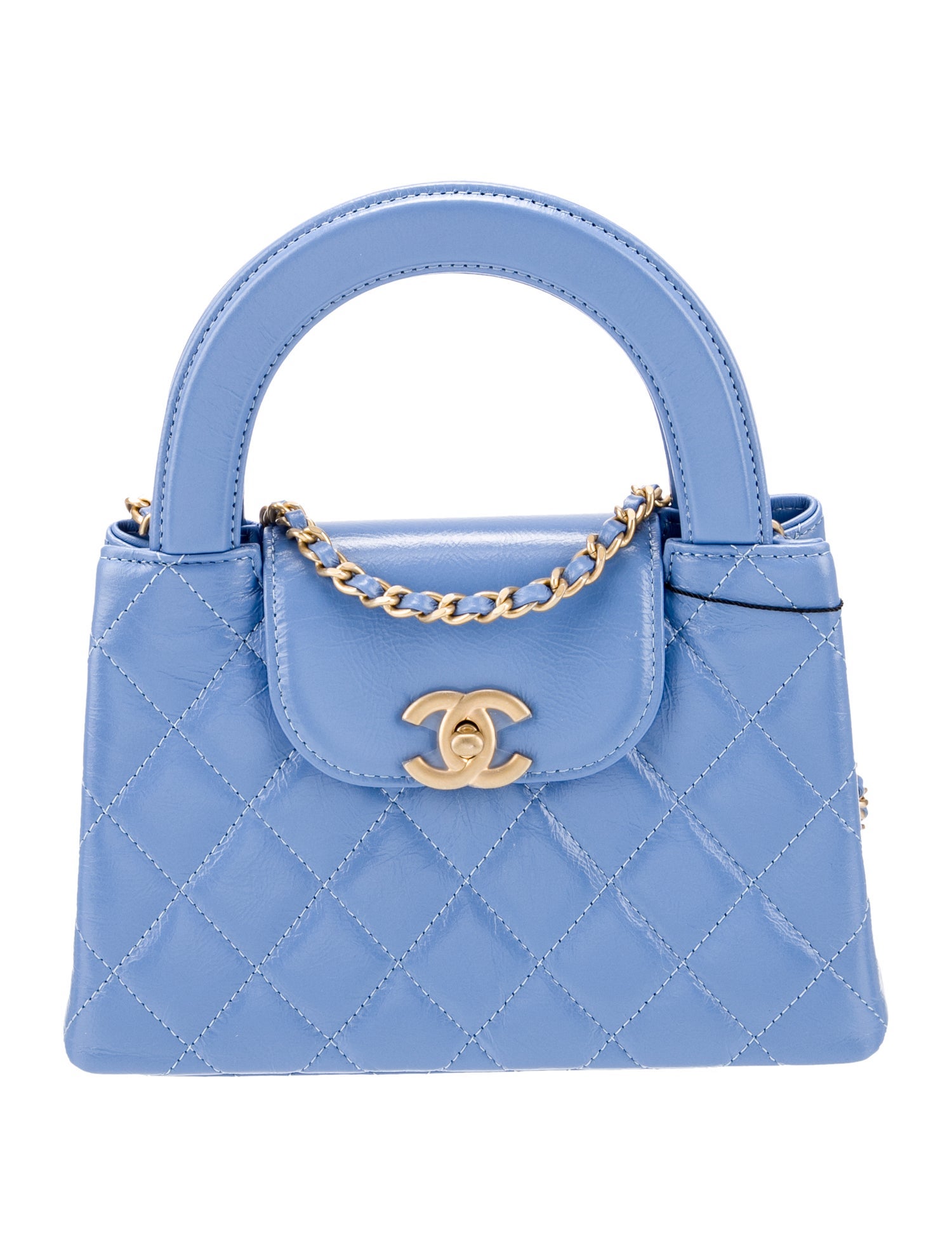 Chanel 2025 Mini Kelly Shopper w/Tags - Blue Mini Bags, Handbags ...