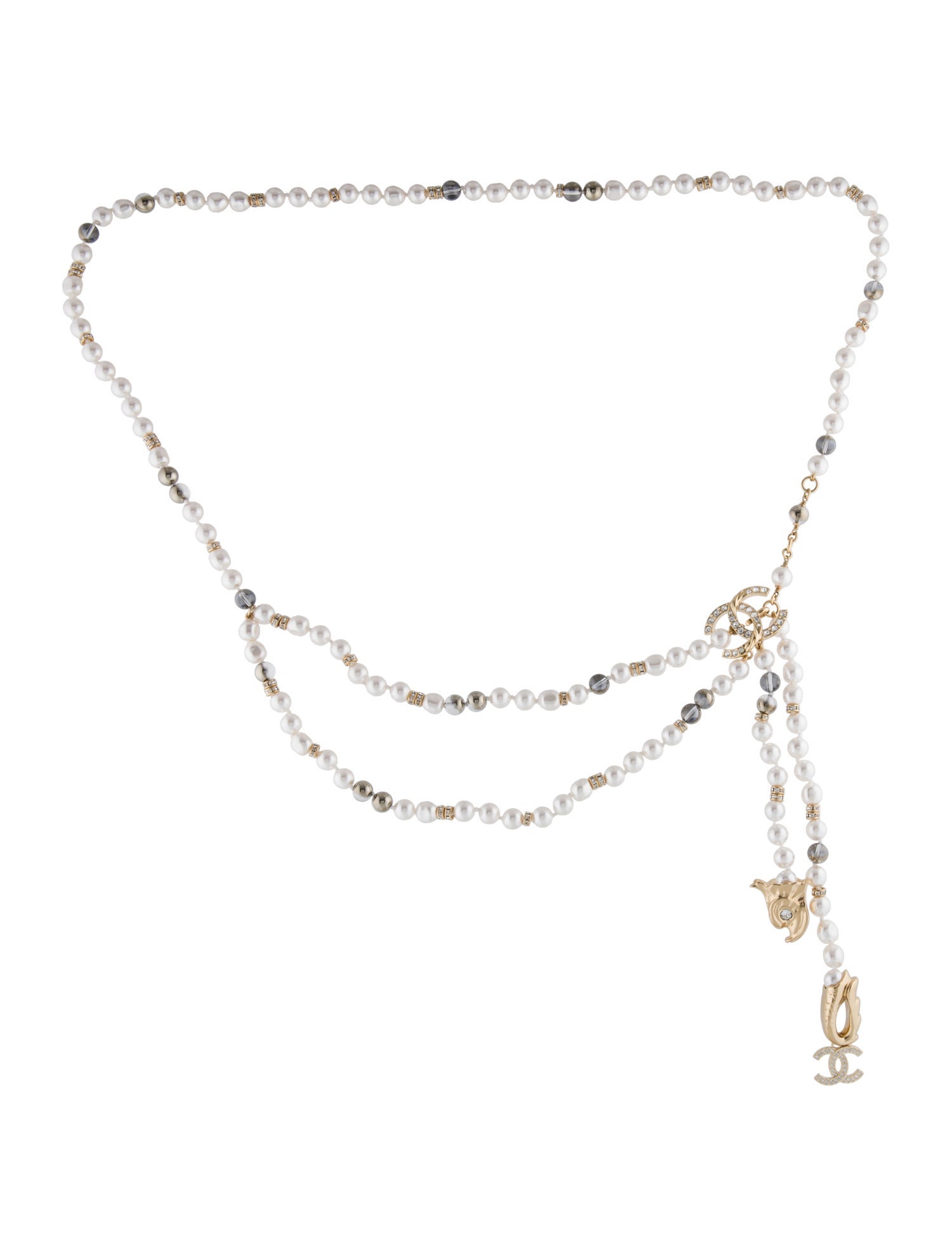 Chanel 2023 Interlocking CC Logo Waist Belt - White Belts, Accessories ...