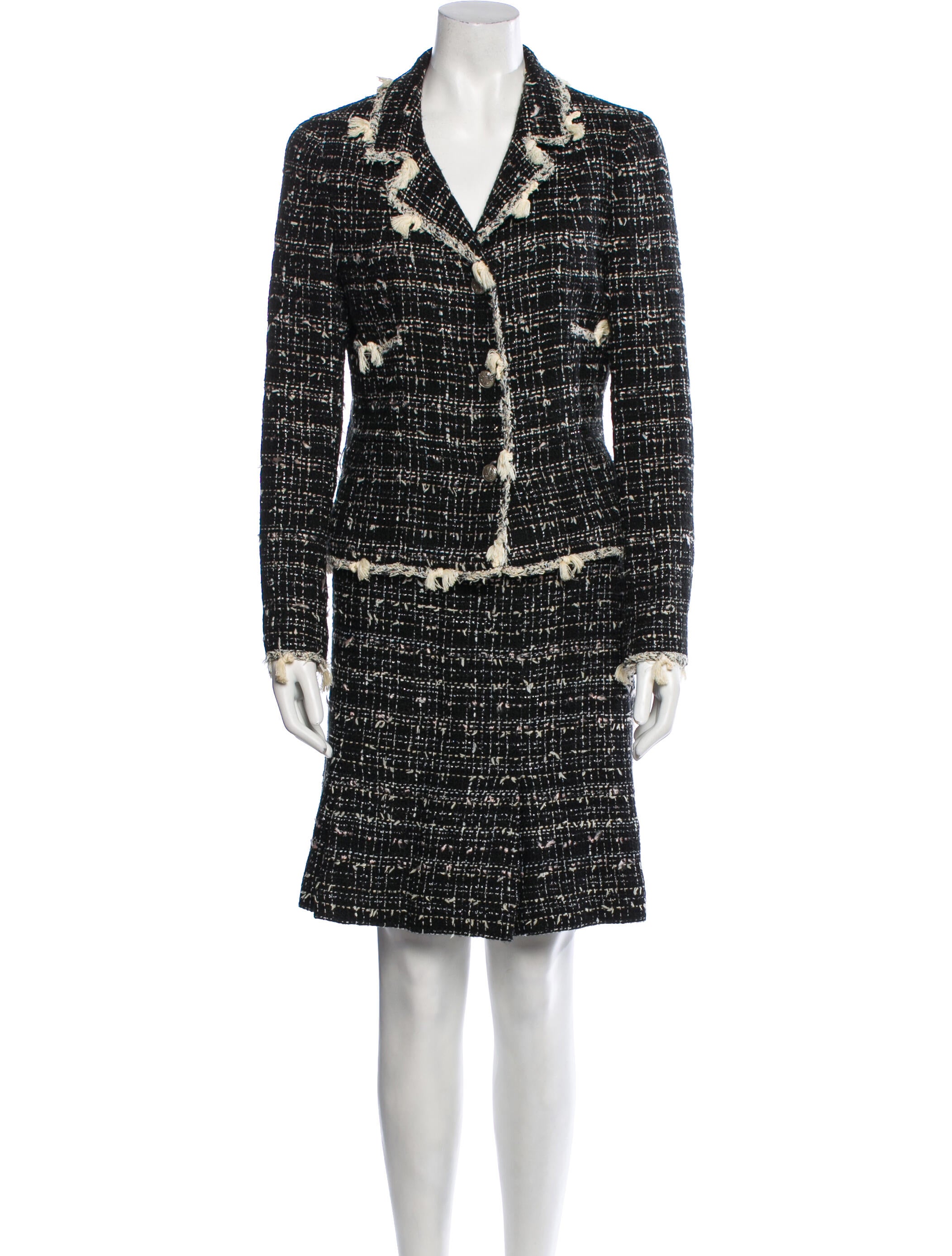 Chanel Vintage 2005 Skirt Suit - Black Suits and Sets, Clothing ...