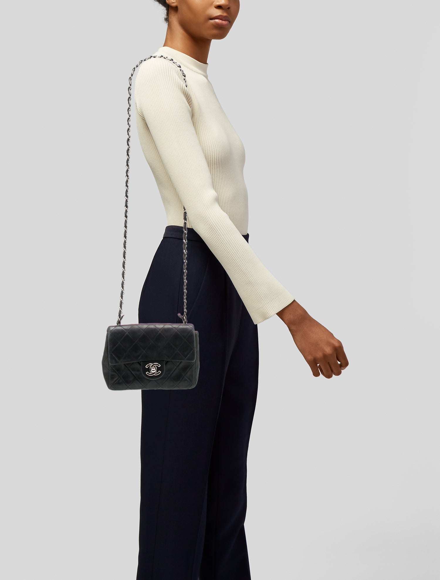 Chanel Classic Mini Square Flap Bag - Black Shoulder Bags, Handbags ...