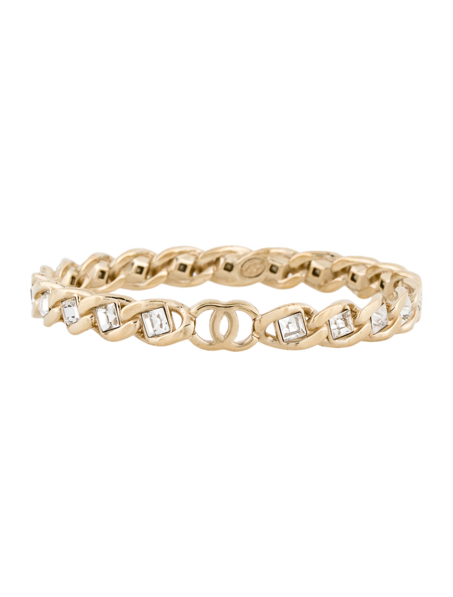 Chanel Strass CC Bangle Bracelet' - Gold-Plated Bangle, Bracelets ...
