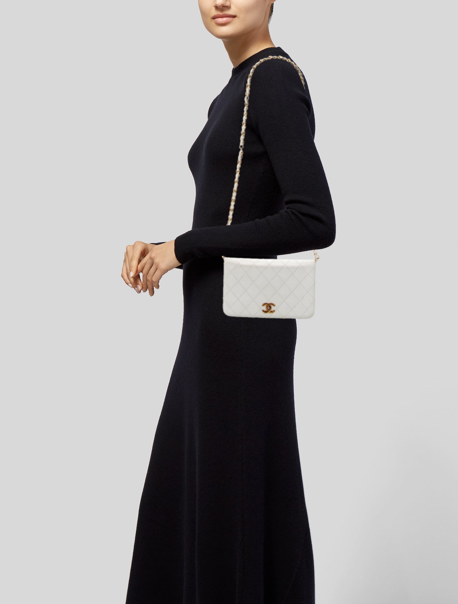 Chanel Quilted Crossbody Bag - White Crossbody Bags, Handbags ...