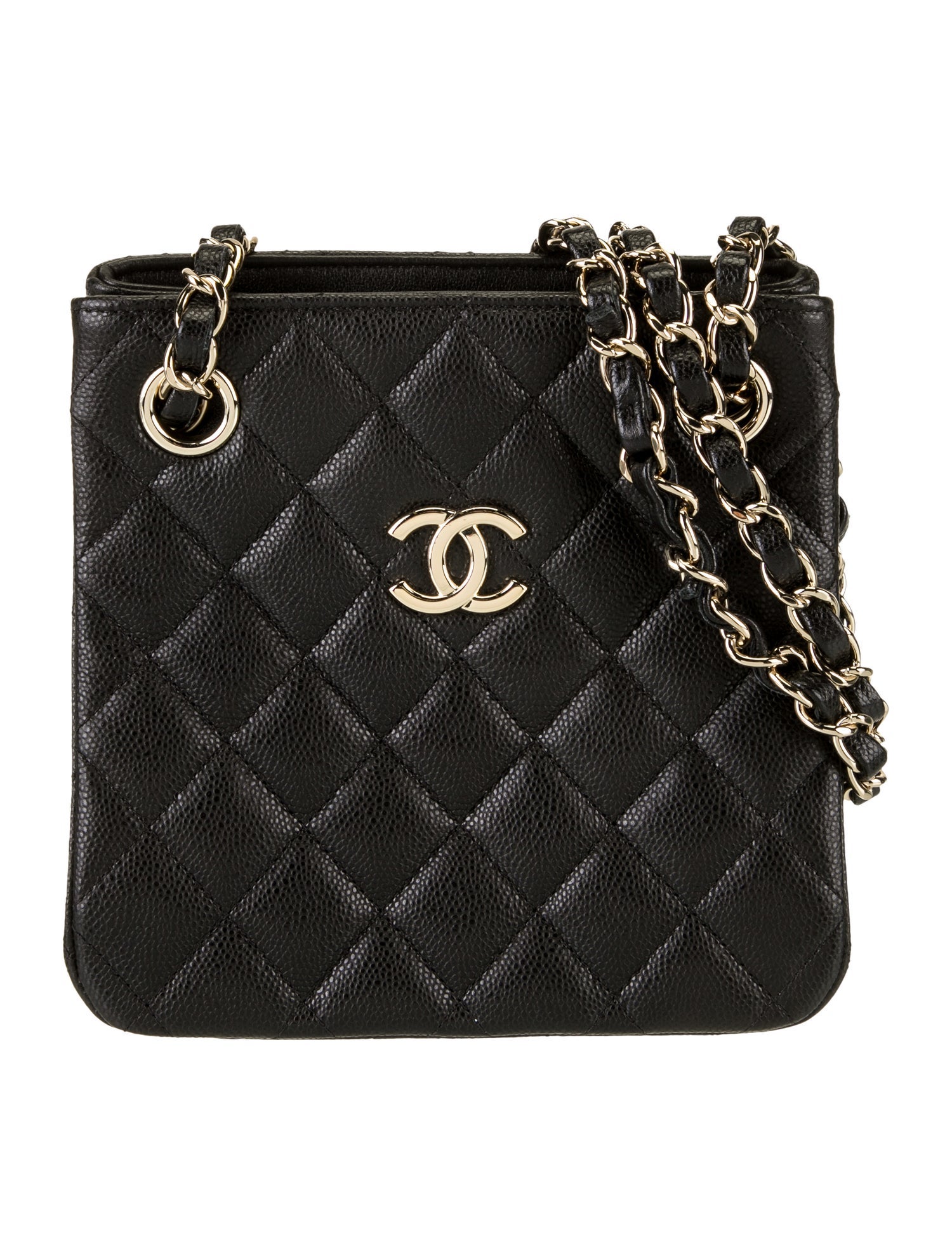 Chanel Quilted Caviar Mini Bucket Bag - Black Bucket Bags, Handbags ...