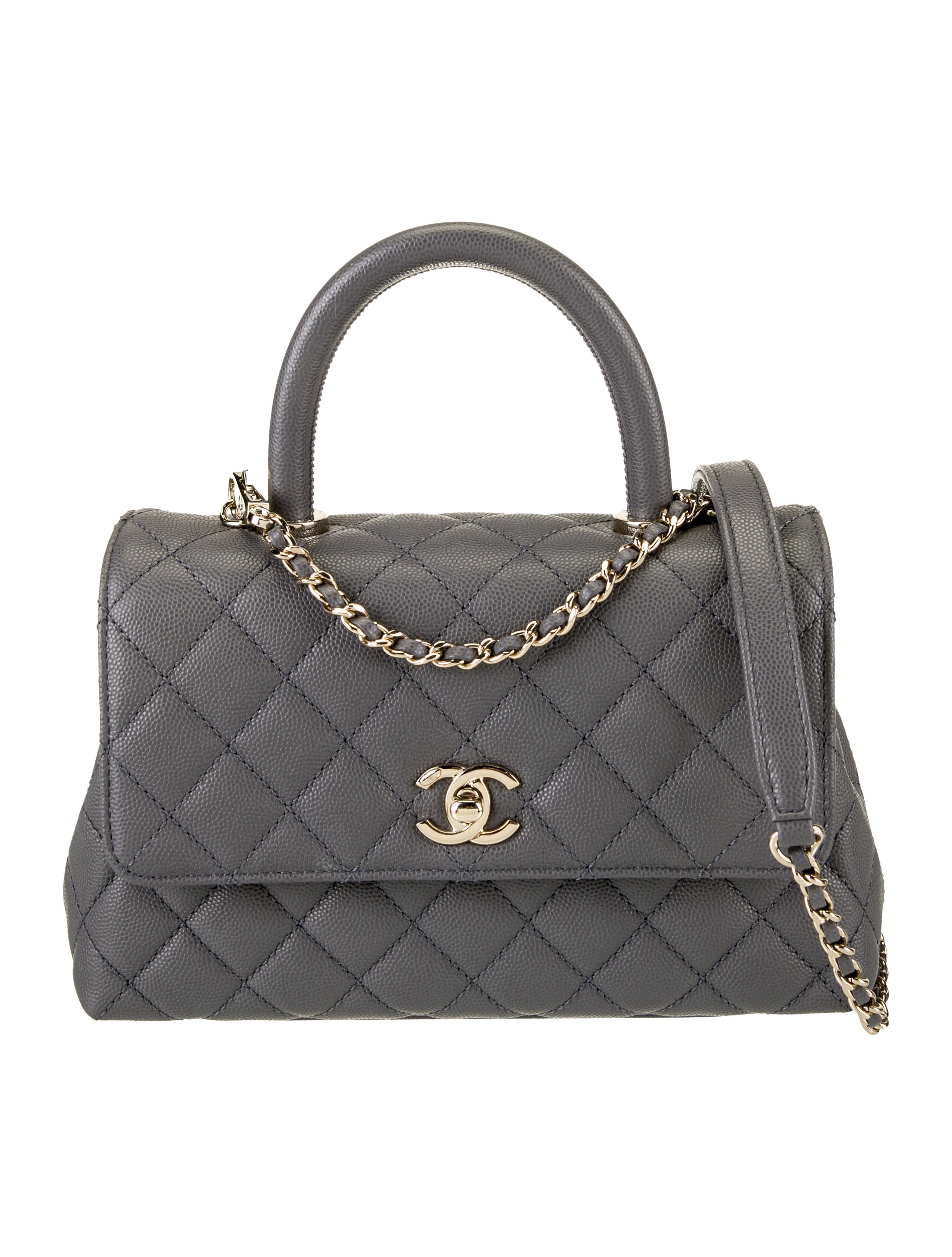 Chanel Mini Coco handle Bag - Green Handle Bags, Handbags - CHA1228603 ...