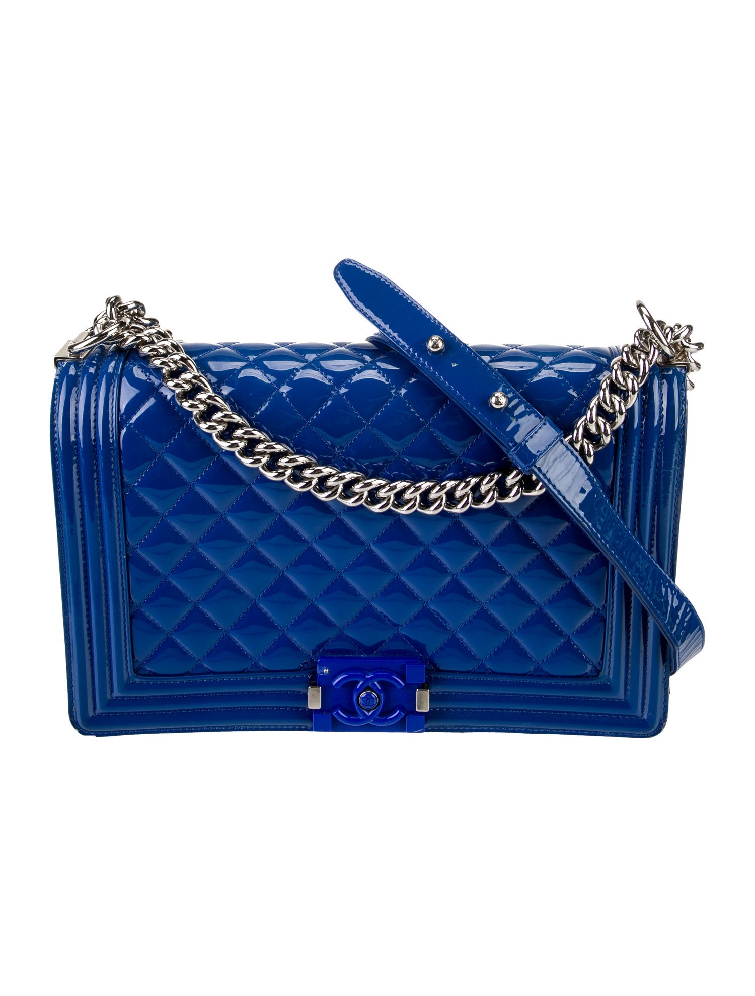 Chanel Large Boy Bag - Blue Shoulder Bags, Handbags - CHA1229274 | The ...