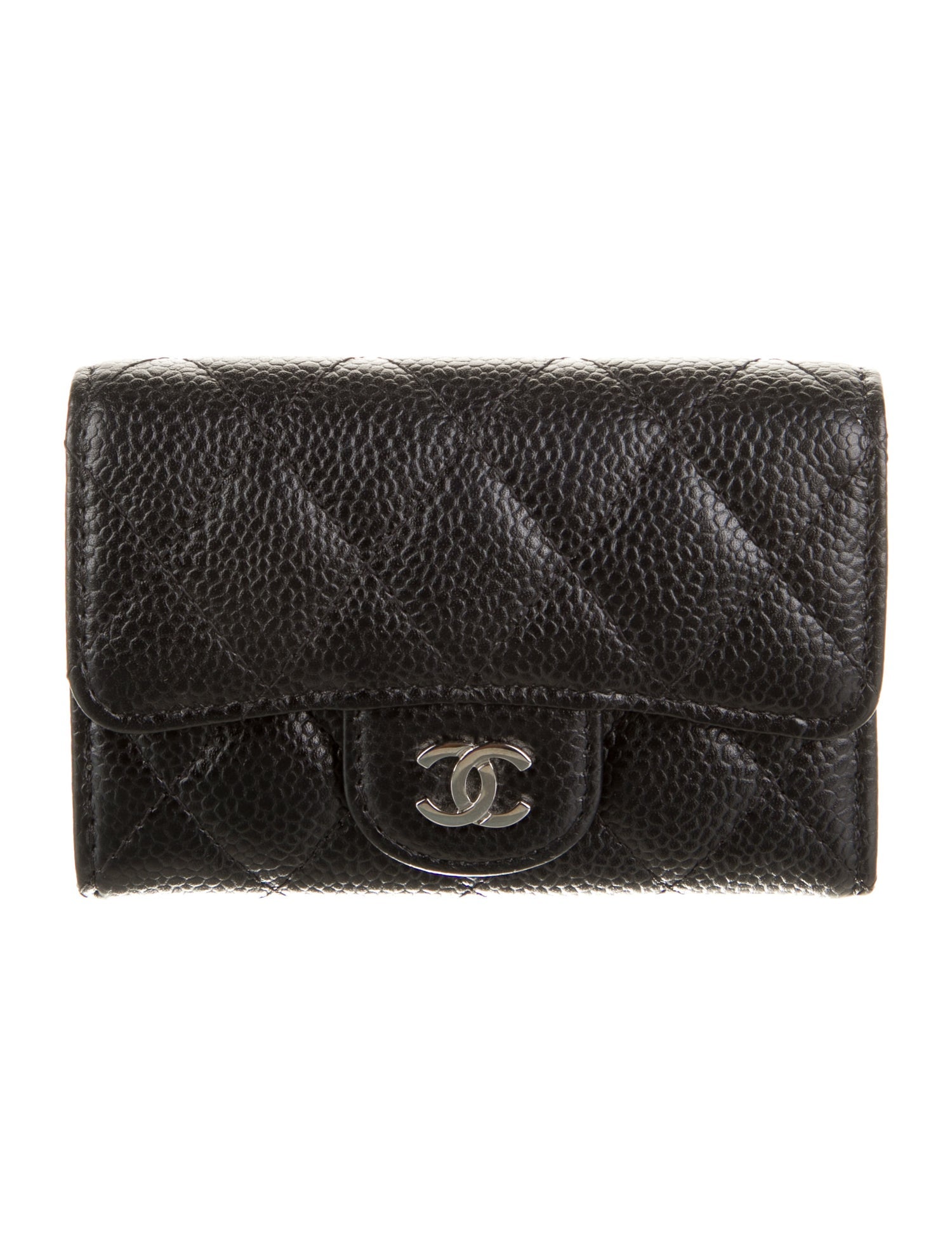 Chanel 2017-2018 Interlocking CC Logo Trifold Wallet - Black Wallets ...