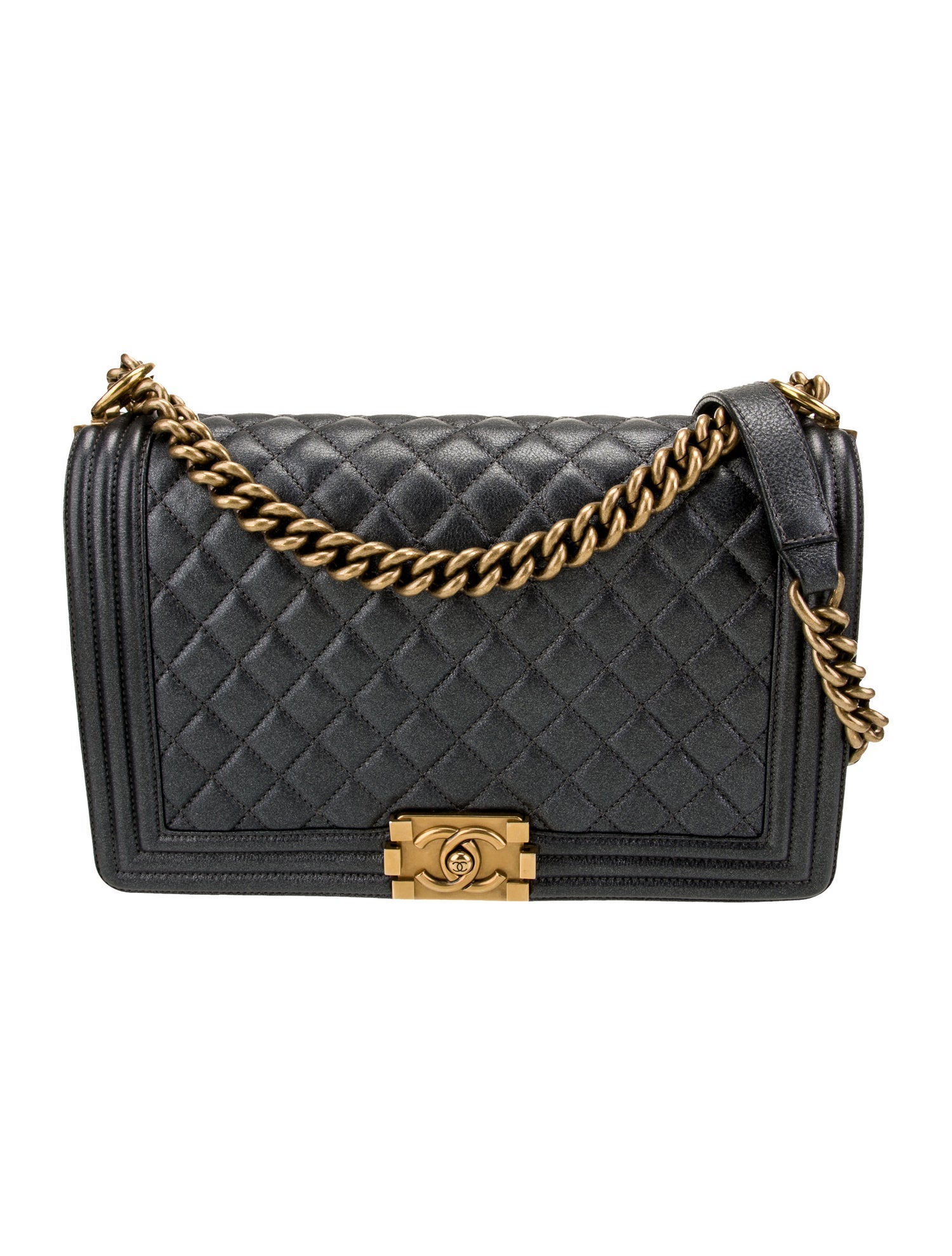 Chanel Large Boy Bag - Blue Shoulder Bags, Handbags - CHA1231844 | The ...