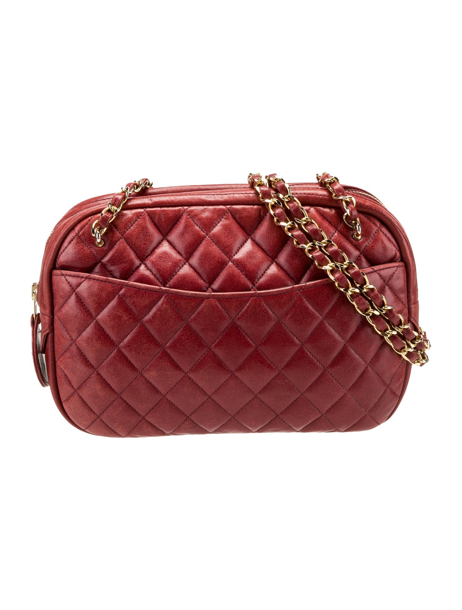 Chanel Quilted Camera Bag - Red Shoulder Bags, Handbags - CHA1234203 ...