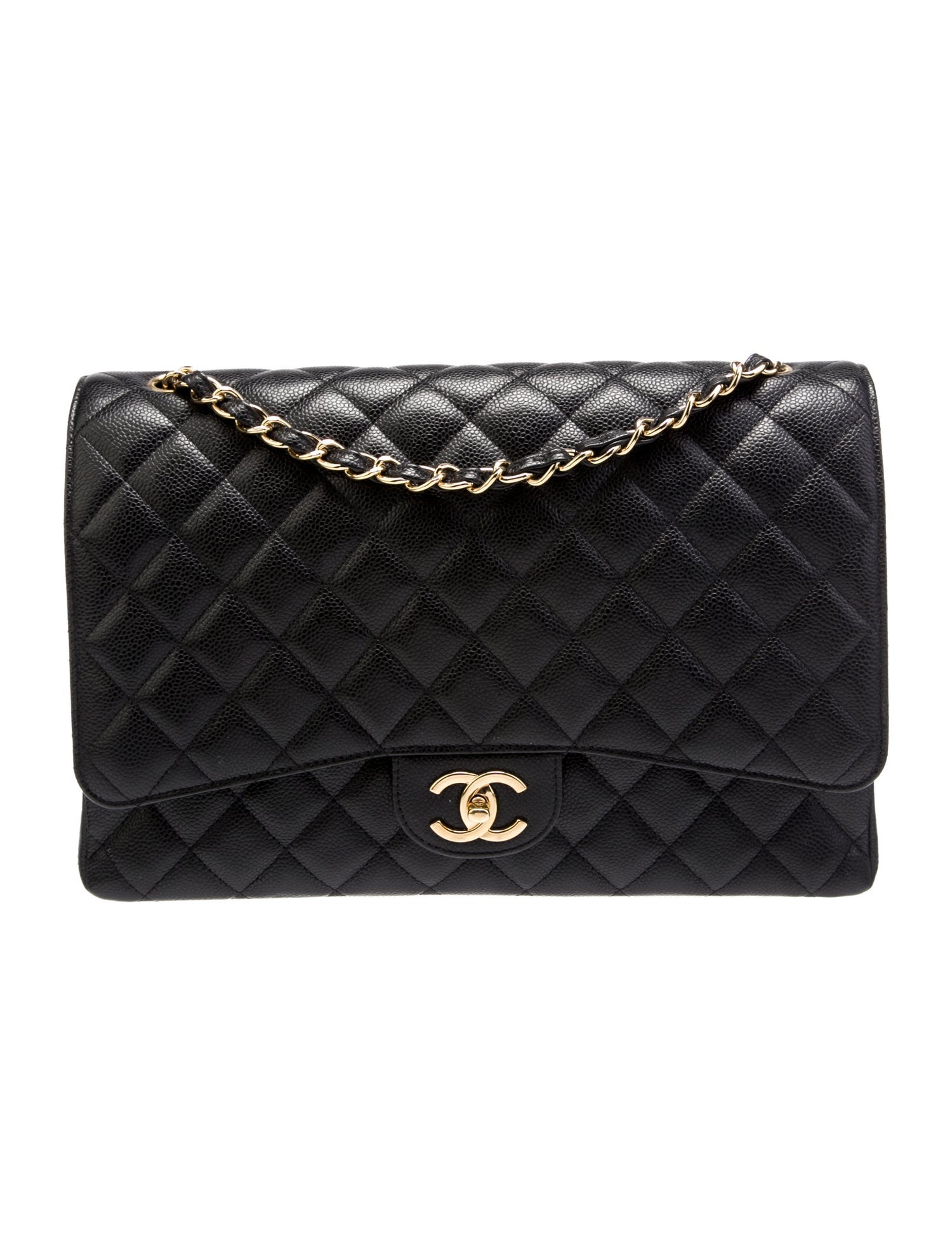 Chanel Classic Maxi Double Flap Bag - Black Shoulder Bags, Handbags ...