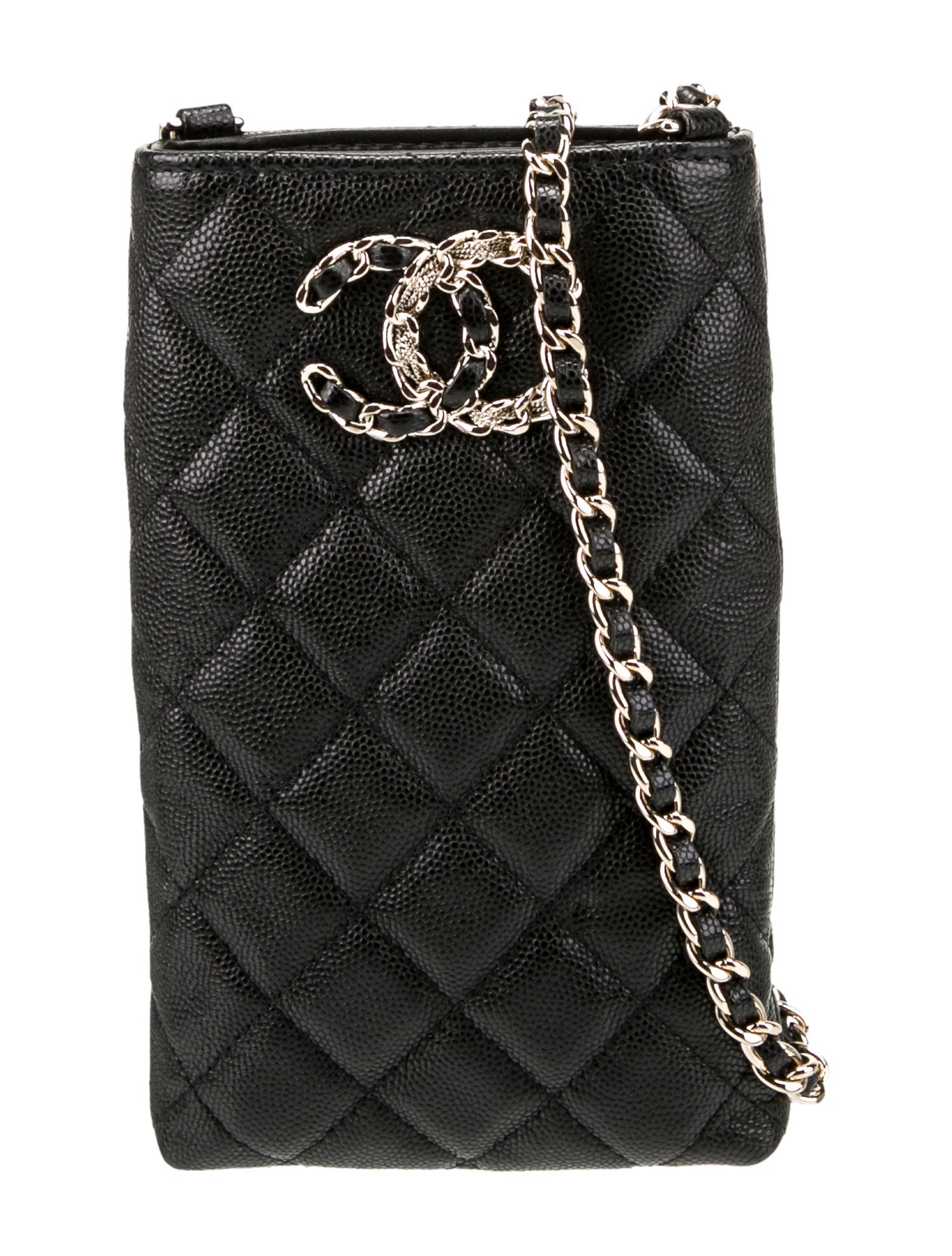 Chanel French New Wave Phone Holder - Black Crossbody Bags, Handbags ...