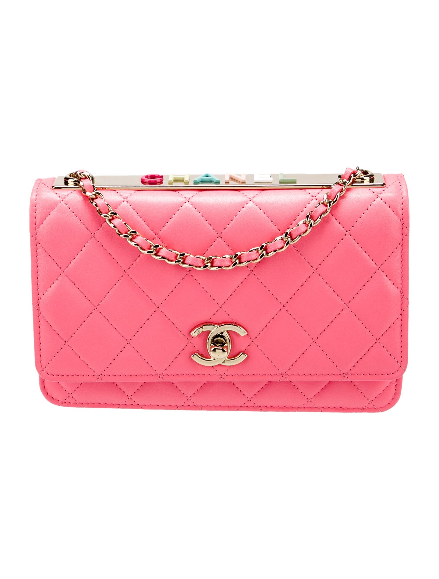 Chanel 2024 Trendy CC Wallet On Chain - Pink Crossbody Bags, Handbags ...