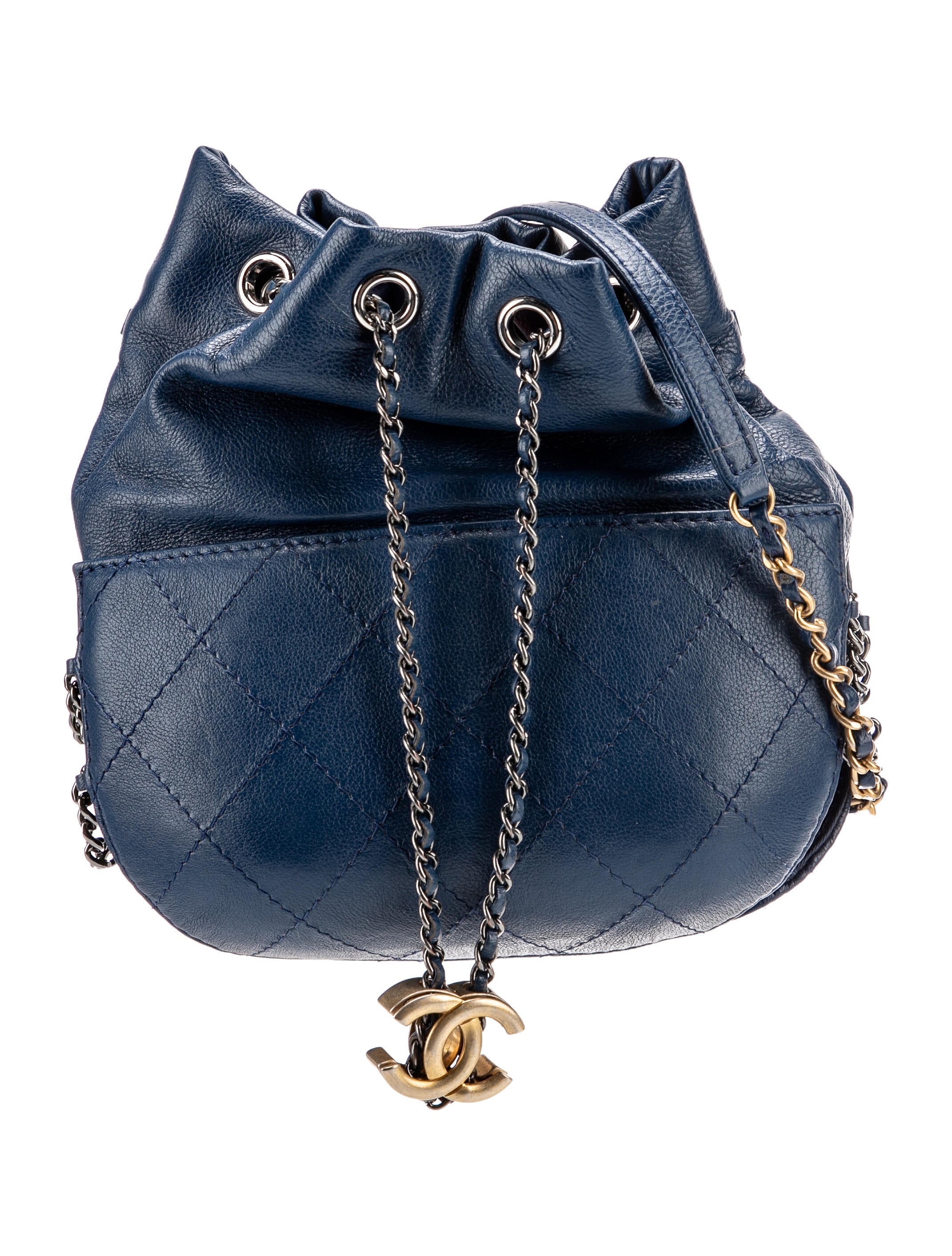 Chanel Small Gabrielle Bucket Bag - Blue Bucket Bags, Handbags ...