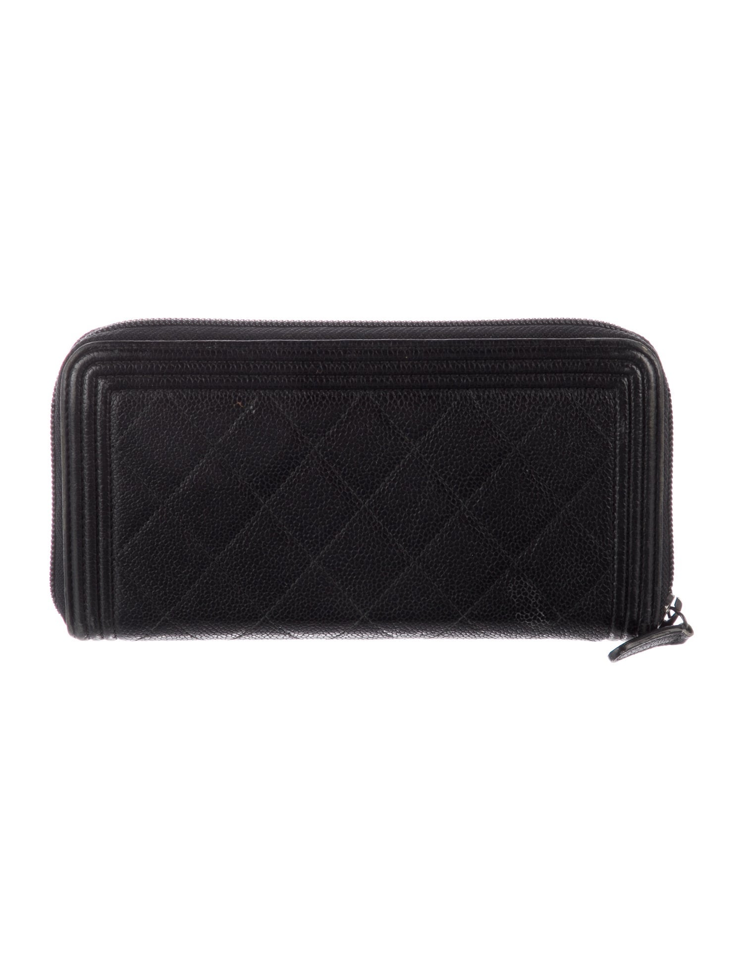 Chanel 2016-2017 Interlocking CC Logo Continental Wallet - Black ...