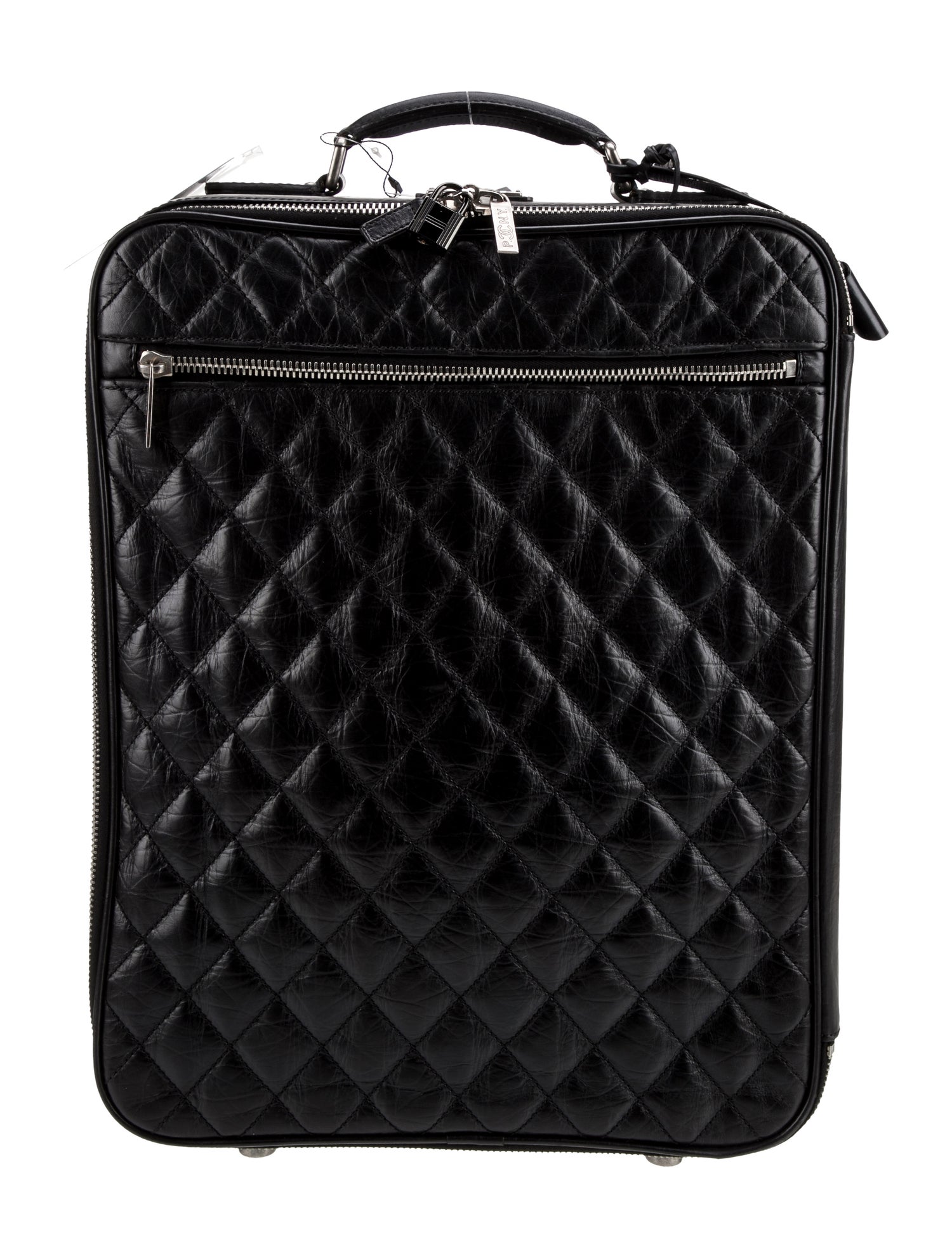Chanel Quilted Rolling Suitcase - Black Luggage and Travel, Handbags ...