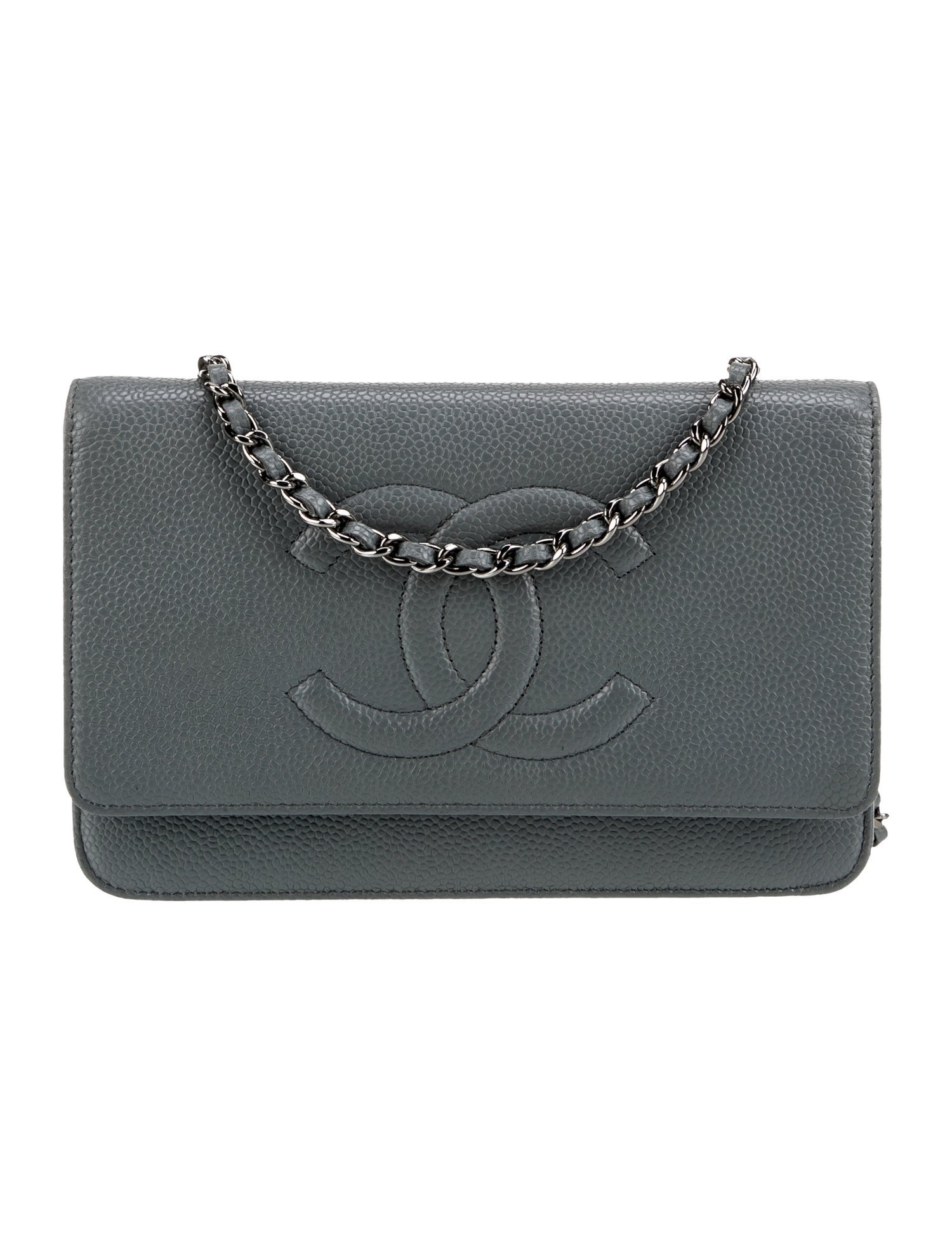 Chanel Timeless Wallet On Chain - Grey Crossbody Bags, Handbags ...