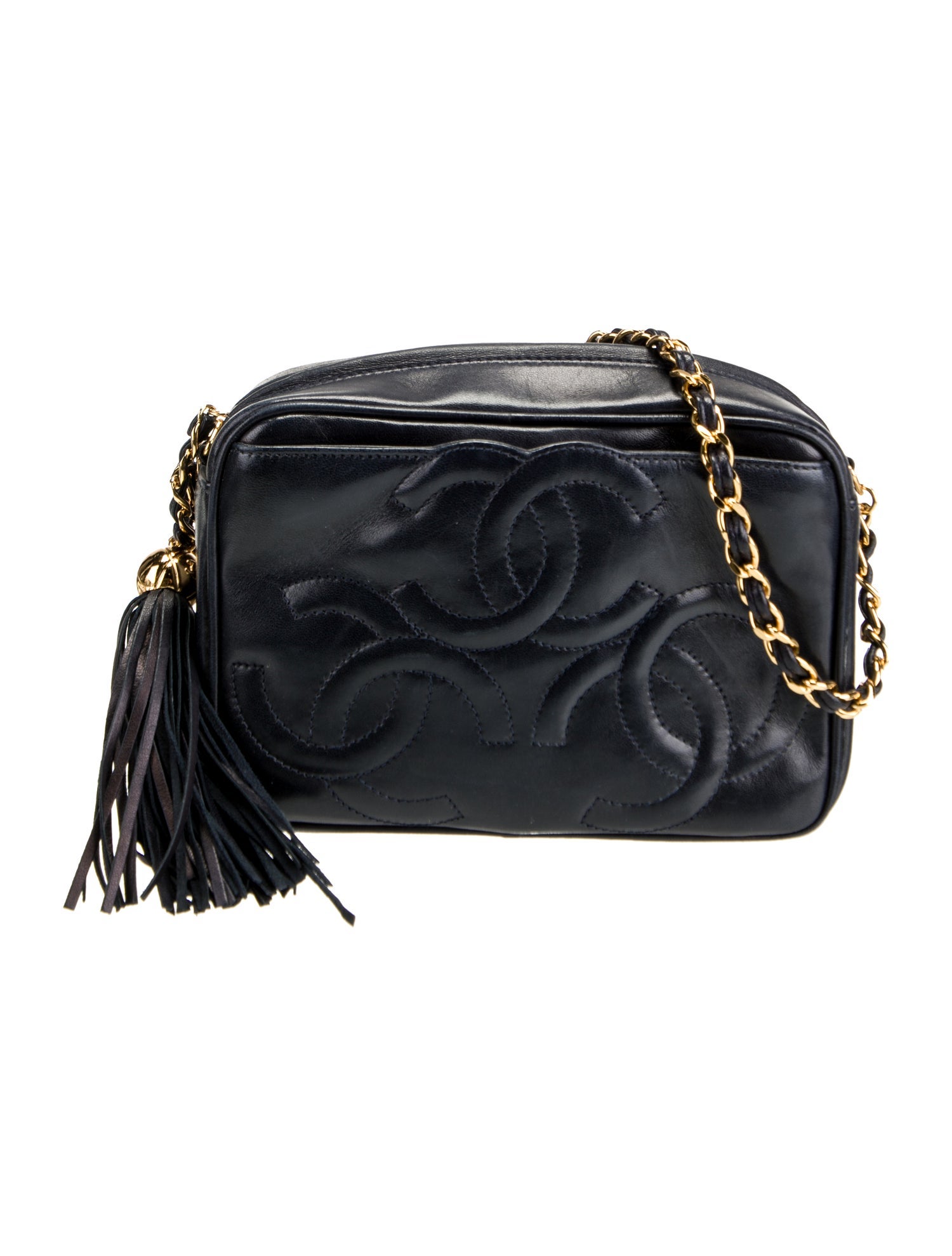 Chanel Small Triple CC Camera Bag - Blue Crossbody Bags, Handbags ...