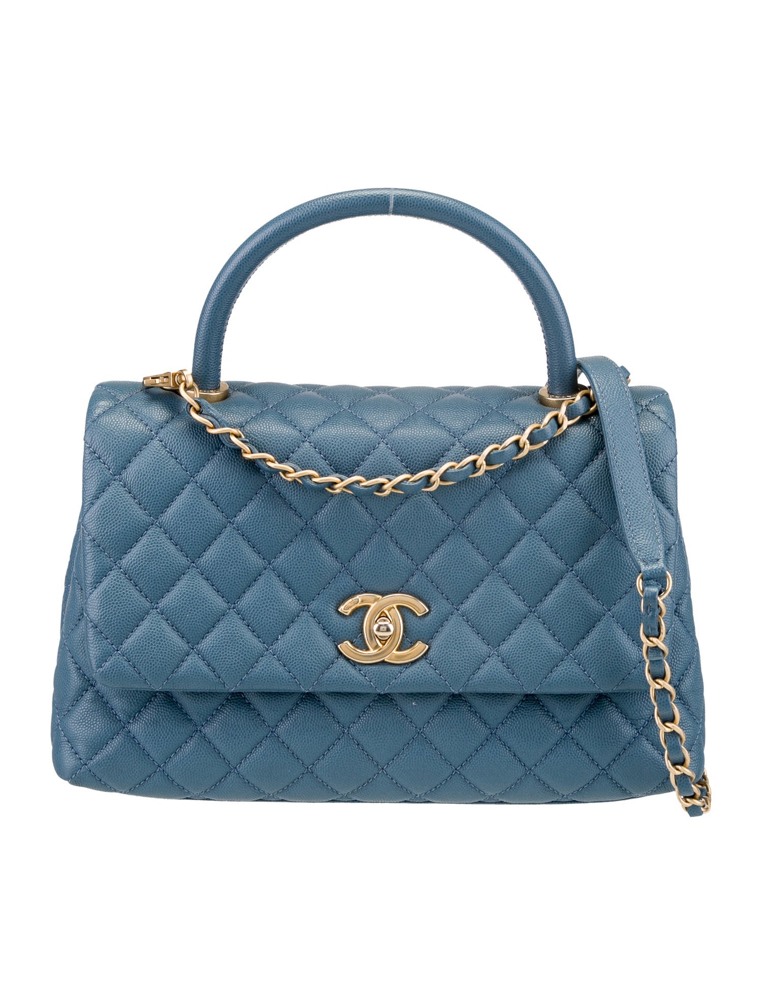 Chanel Small Coco Handle Bag - Blue Handle Bags, Handbags - CHA1243594 ...