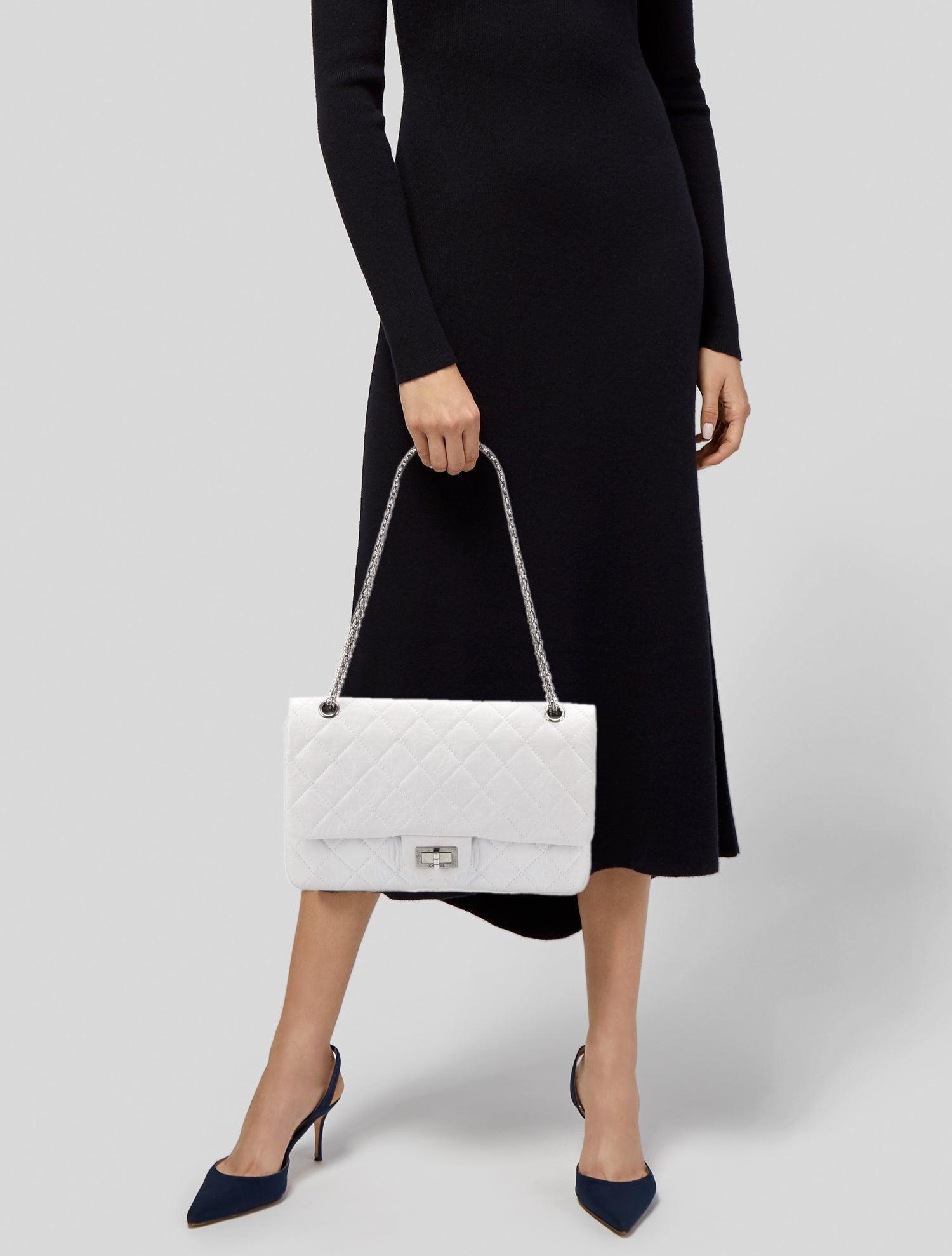 Chanel Reissue 227 Double Flap Bag - White Shoulder Bags, Handbags ...
