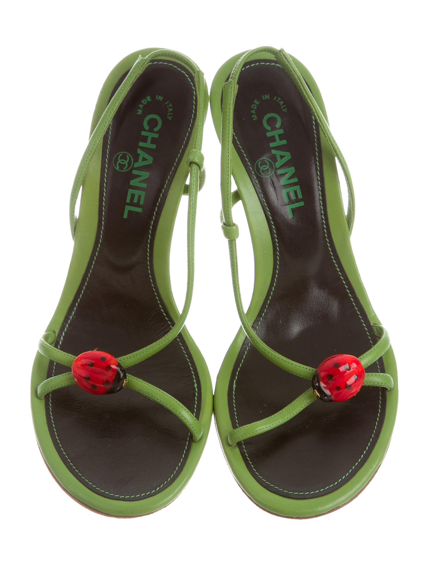 Chanel Ladybug Slingback Sandals - Shoes - CHA124620 | The RealReal