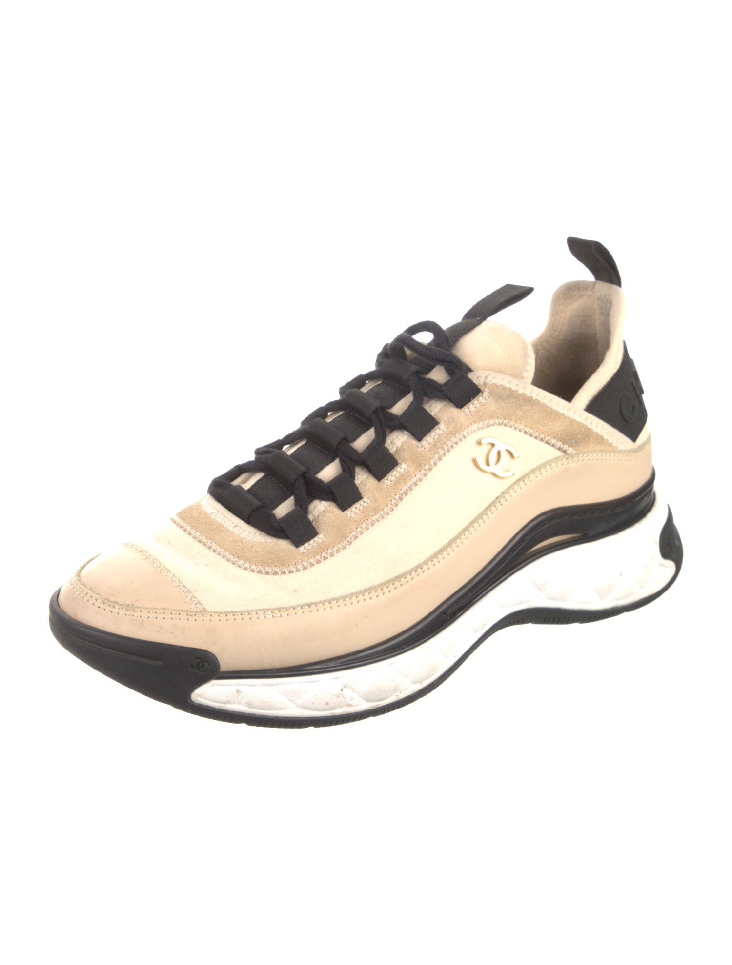 Chanel Interlocking CC Logo Sneakers - White Sneakers, Shoes ...