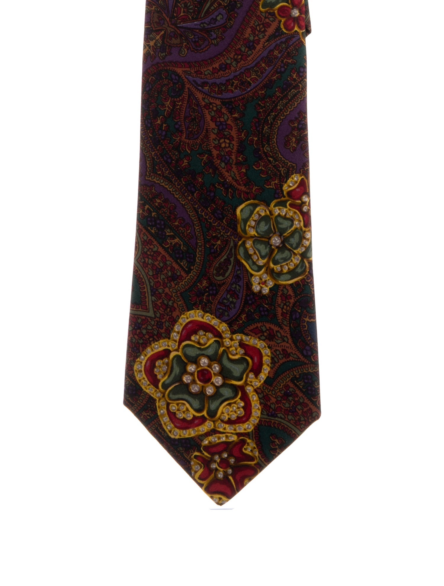 Chanel Vintage Paisley Silk Tie - Brown Ties, Suiting Accessories - CHA1249554 | The RealReal