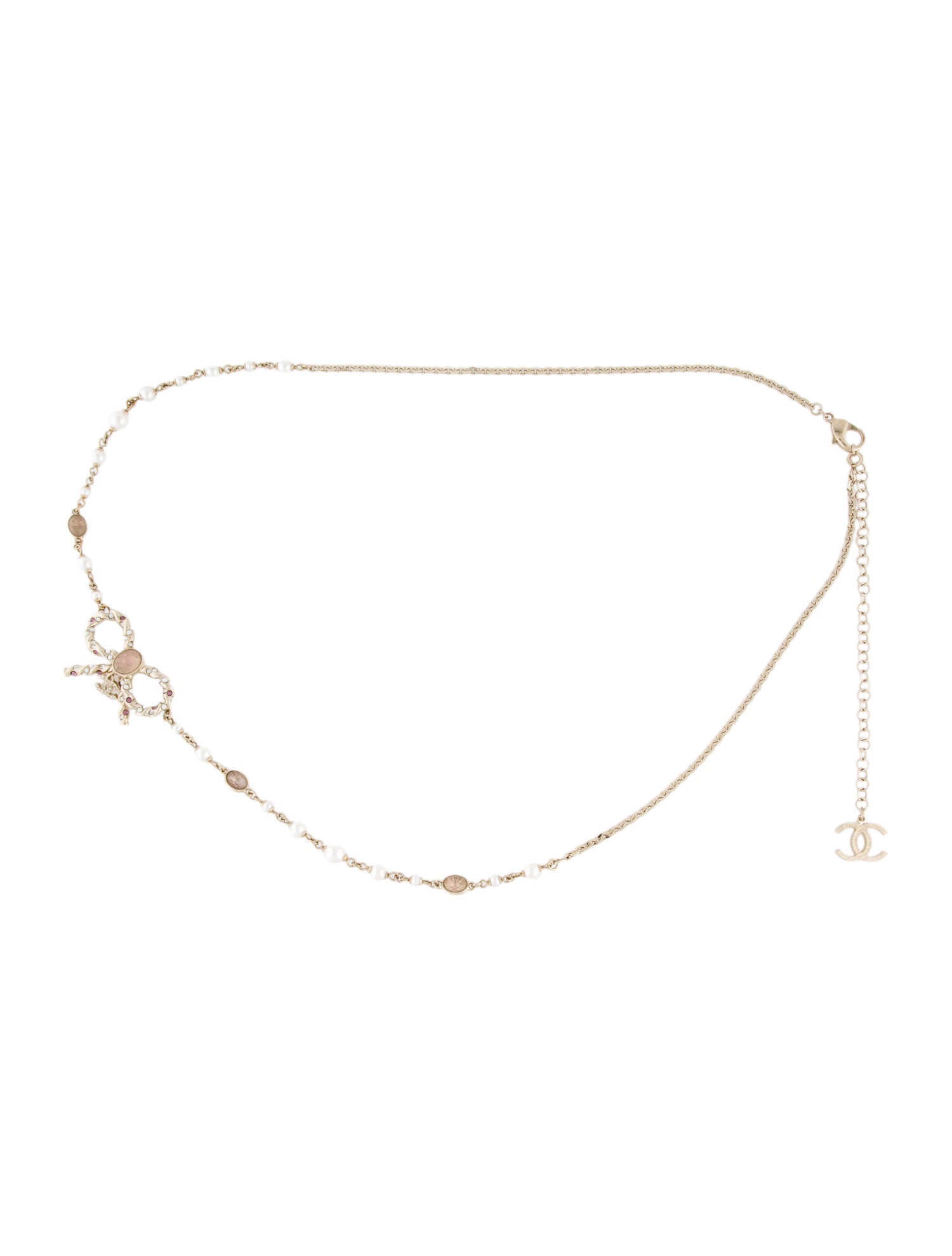 Chanel 2023 Interlocking CC Logo Chain-Link Belt - Gold Belts ...