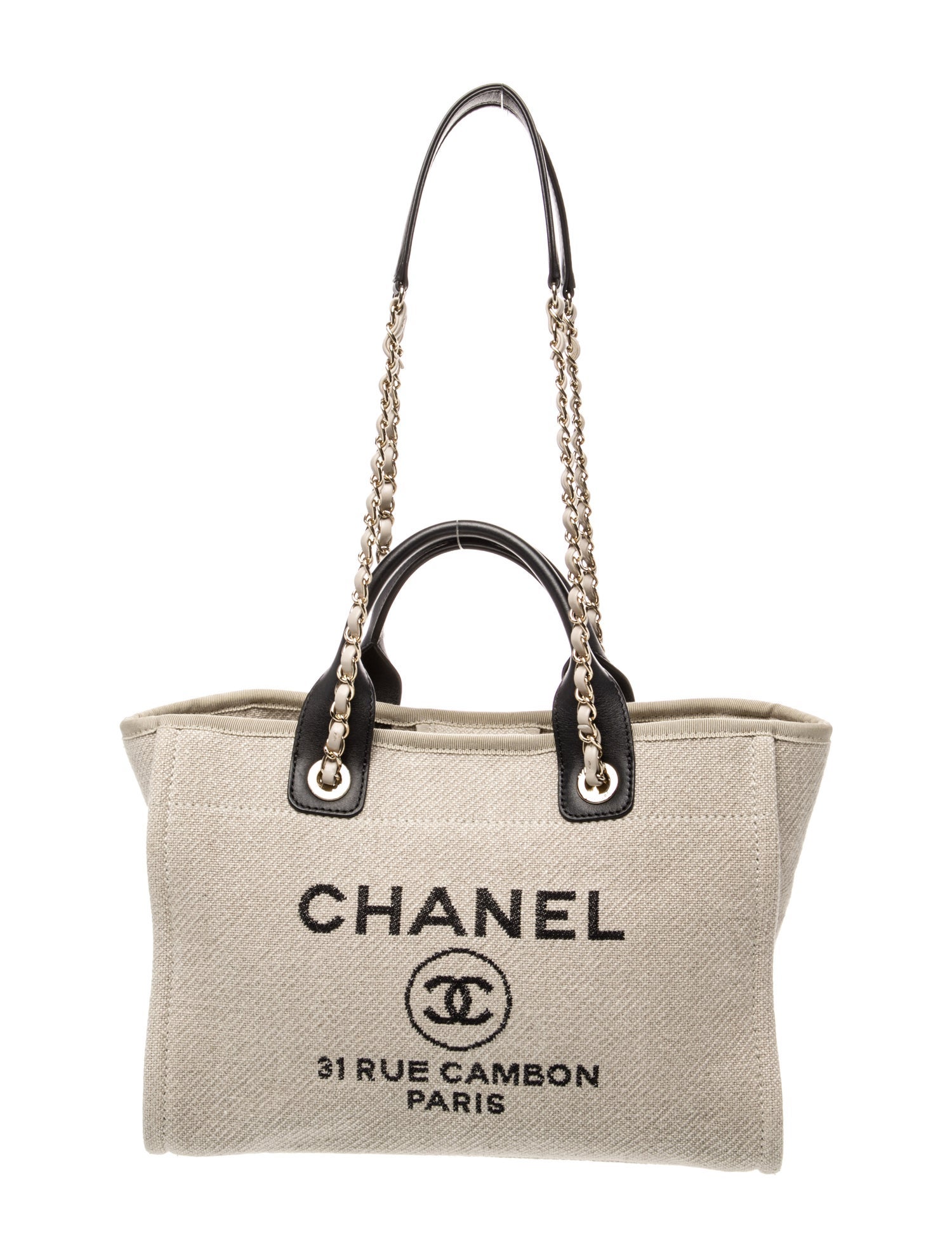 Chanel Small Deauville Tote - Neutrals Totes, Handbags - CHA1254634 ...