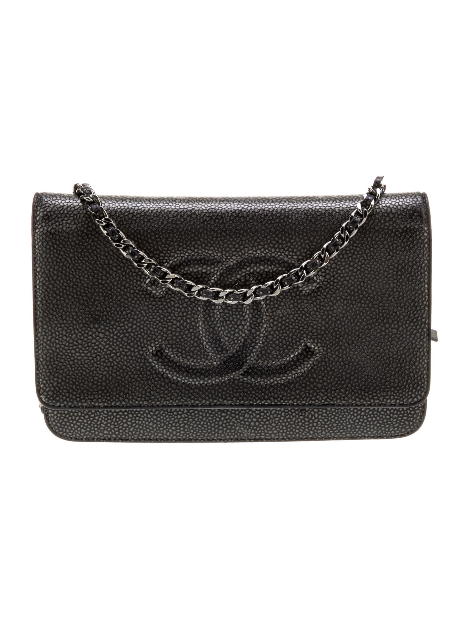 Chanel Timeless Wallet On Chain - Grey Crossbody Bags, Handbags ...