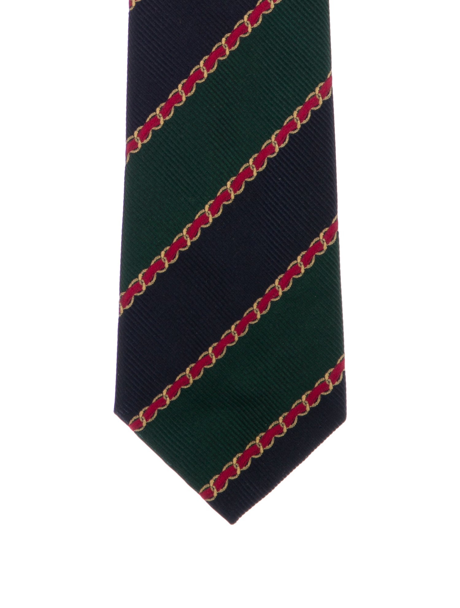 Chanel Chain Link Pattern Tie - Blue Ties, Suiting Accessories ...