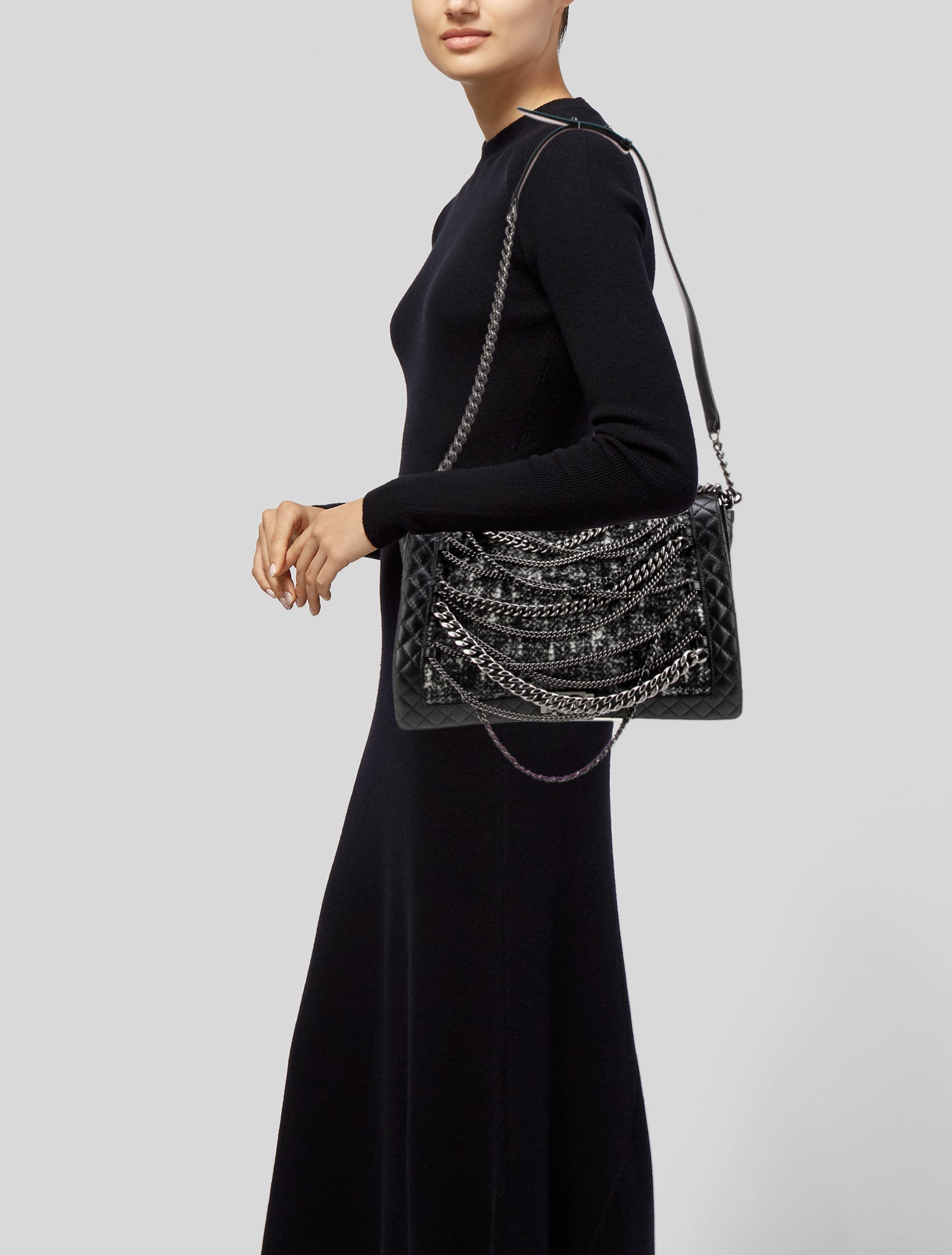 Chanel Enchained XL Boy Bag - Black Shoulder Bags, Handbags ...