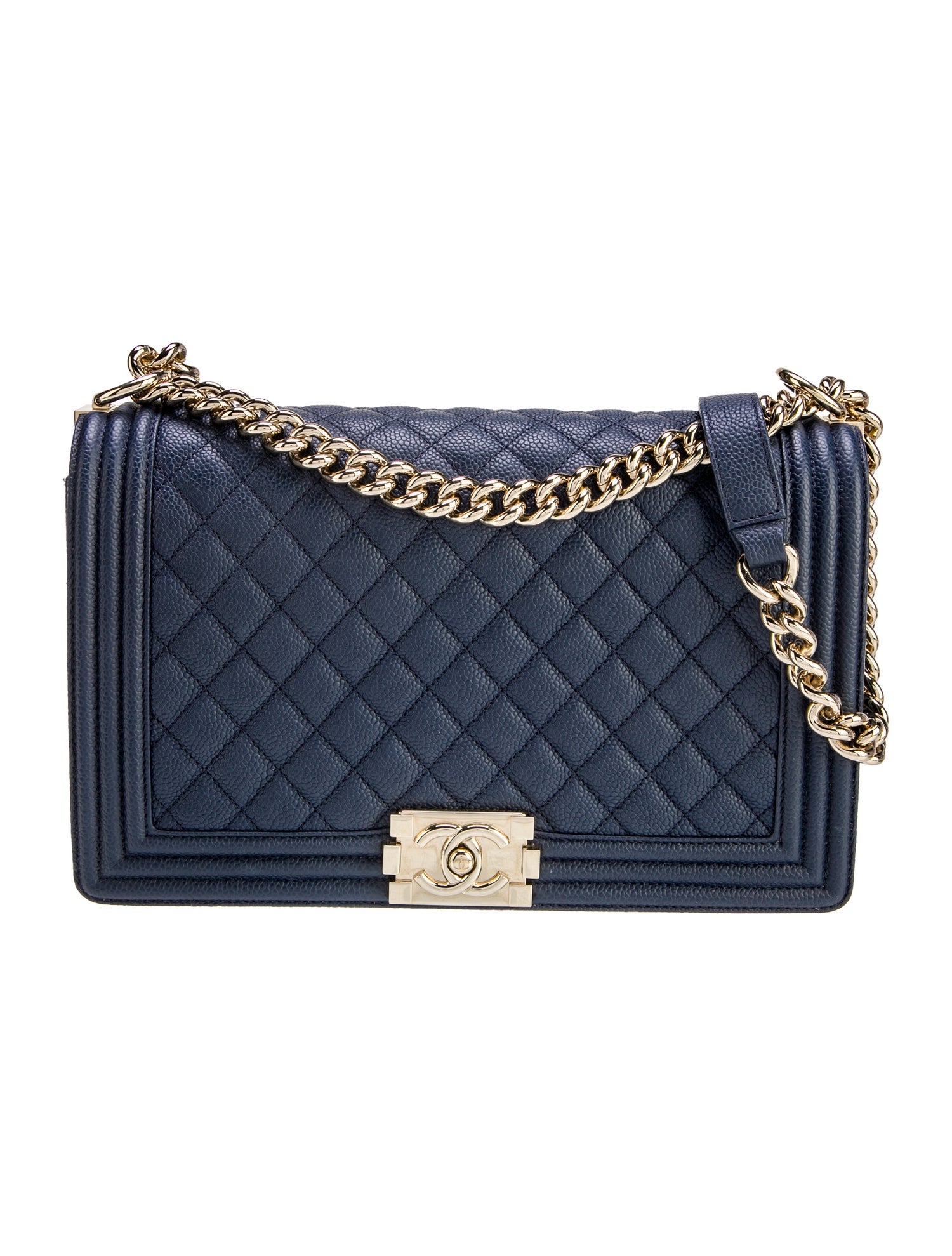 Chanel Large Boy Bag - Blue Shoulder Bags, Handbags - CHA1265605 | The ...