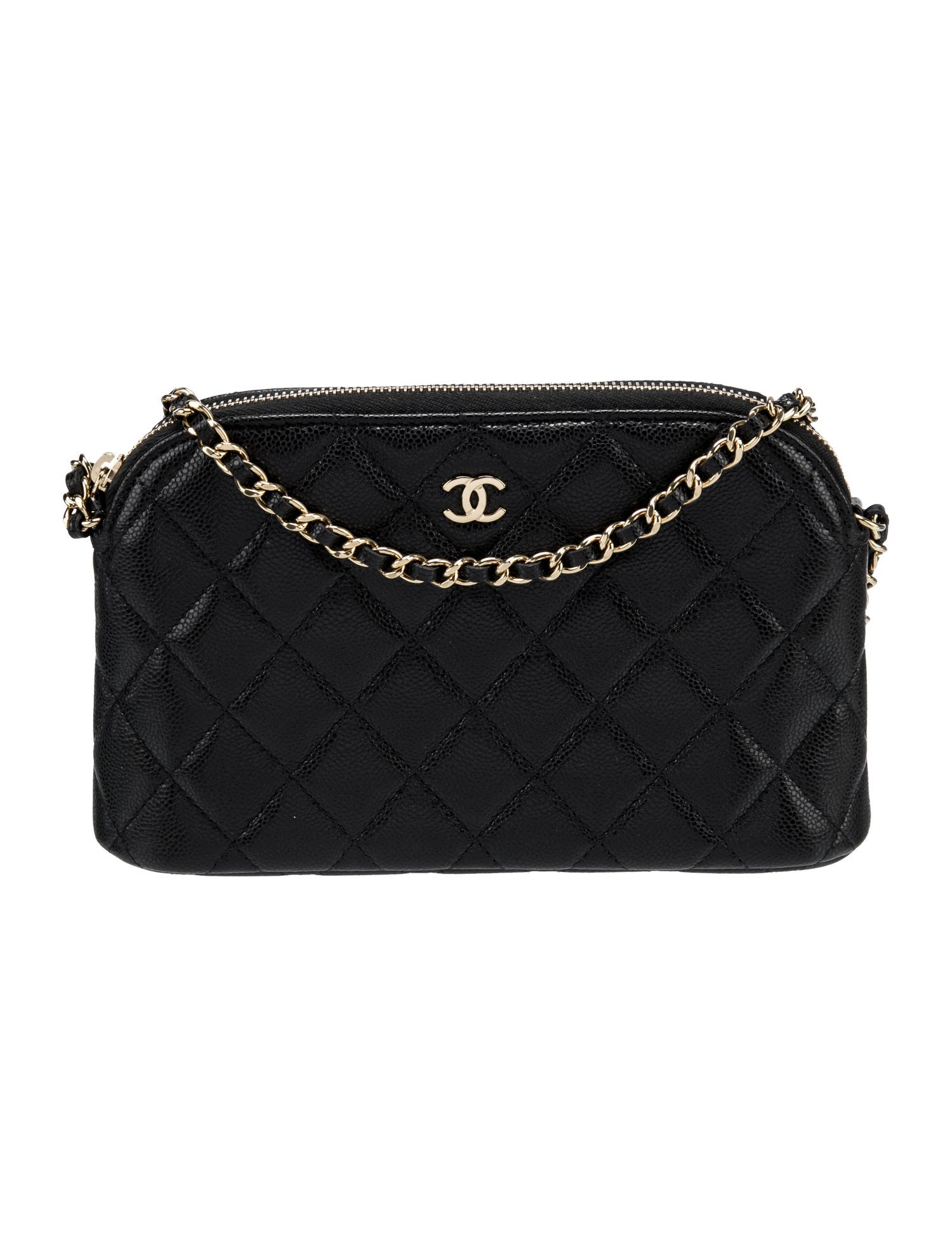 Chanel 2024 Classic Caviar Clutch w/ Chain w/ Tags - Black Crossbody ...