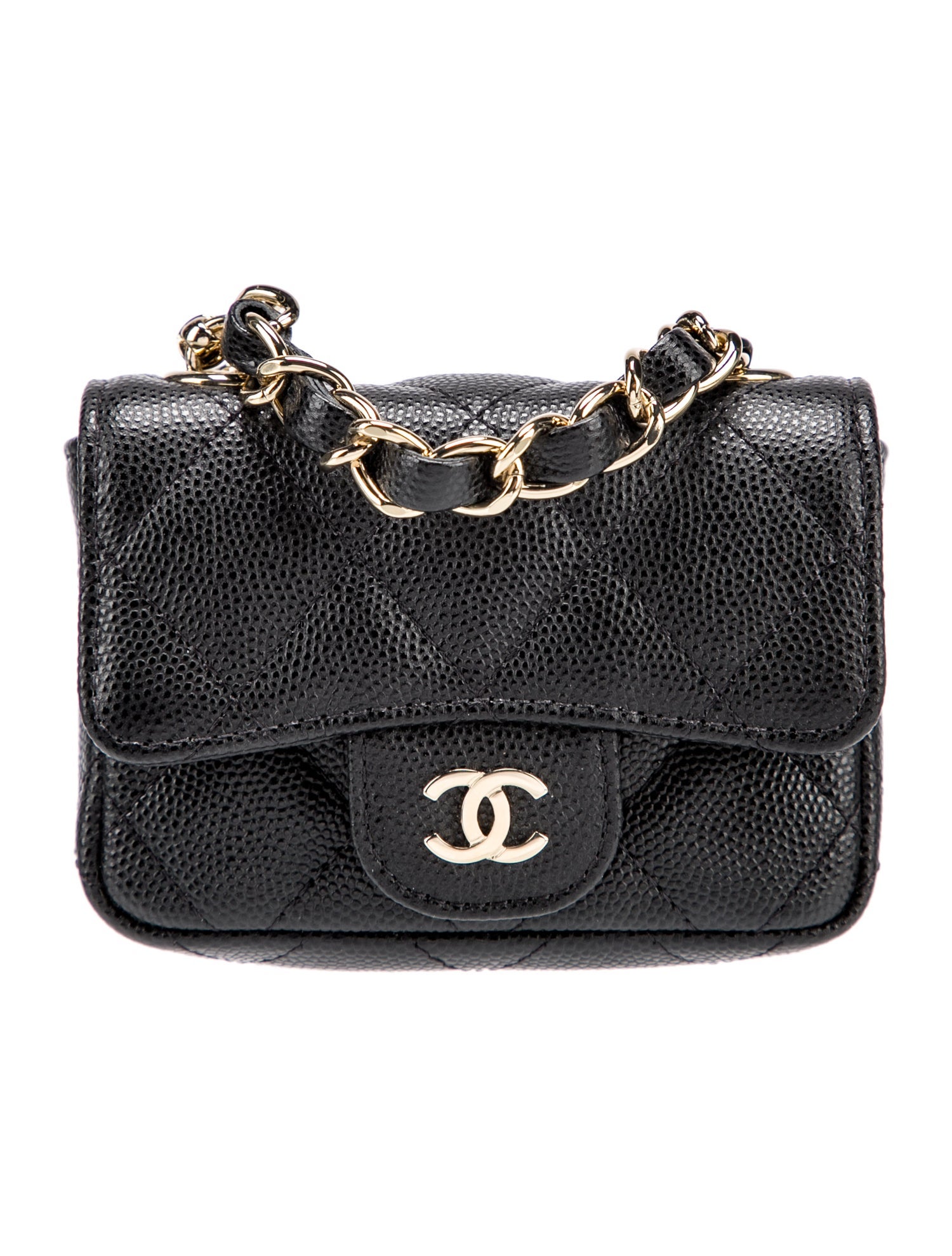 Chanel Quilted Mini Chain Belt Bag - Black Waist Bags, Handbags ...