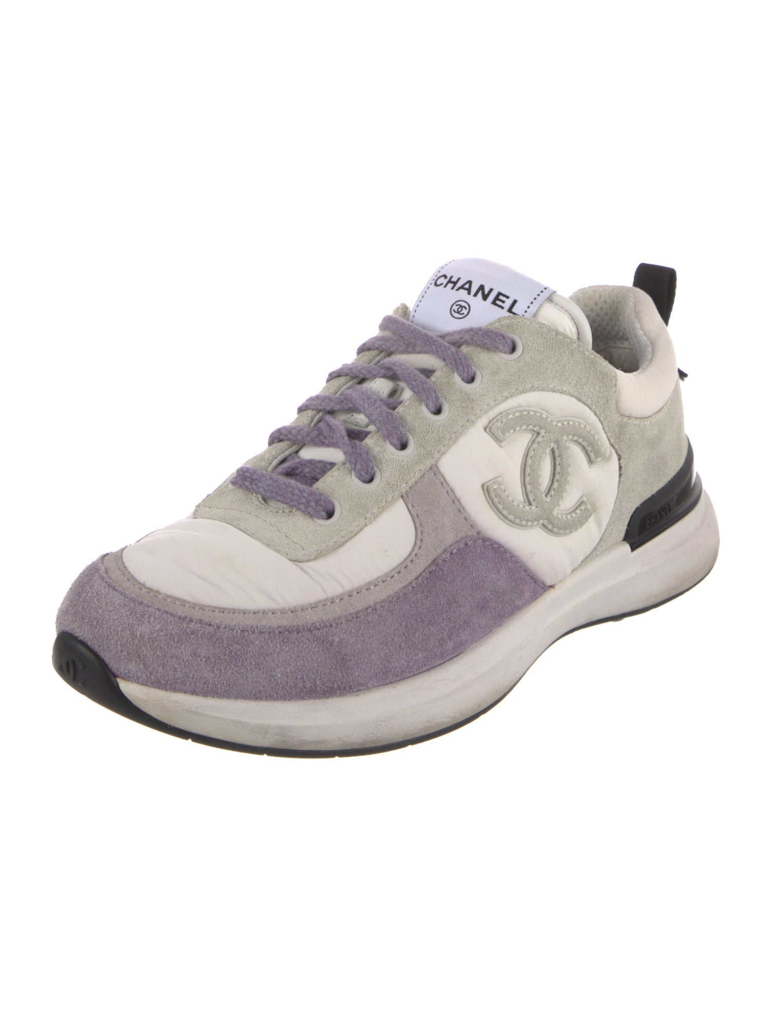 Chanel Interlocking CC Logo Suede Sneakers - Black Sneakers, Shoes ...