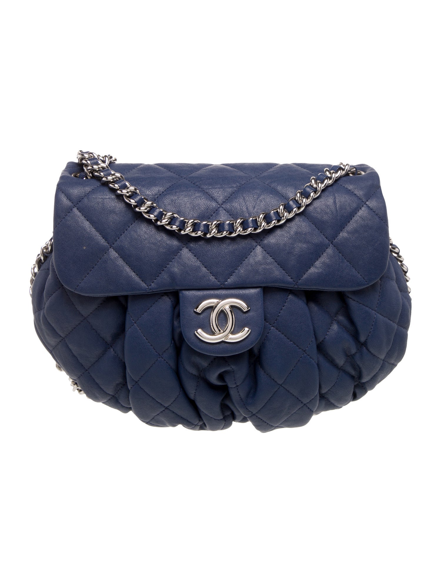Chanel Medium Chain Around Flap Bag - Blue Crossbody Bags, Handbags - CHA1285641 | The RealReal