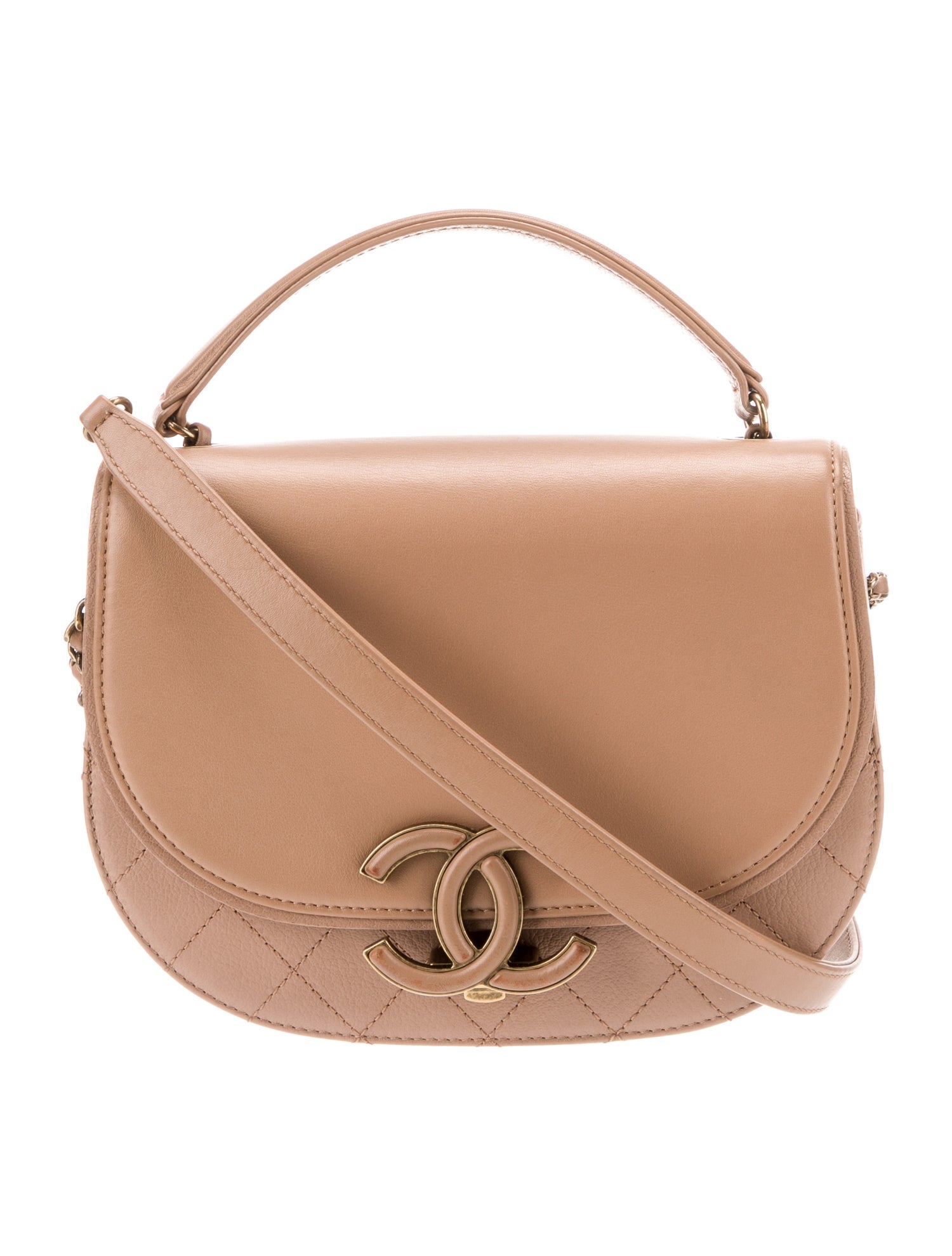 Chanel Small Coco Curve Flap Bag - Neutrals Crossbody Bags, Handbags ...