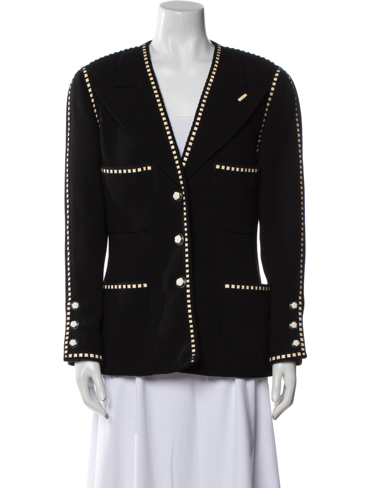 Chanel Vintage 1992 Evening Jacket - Black Jackets, Clothing ...