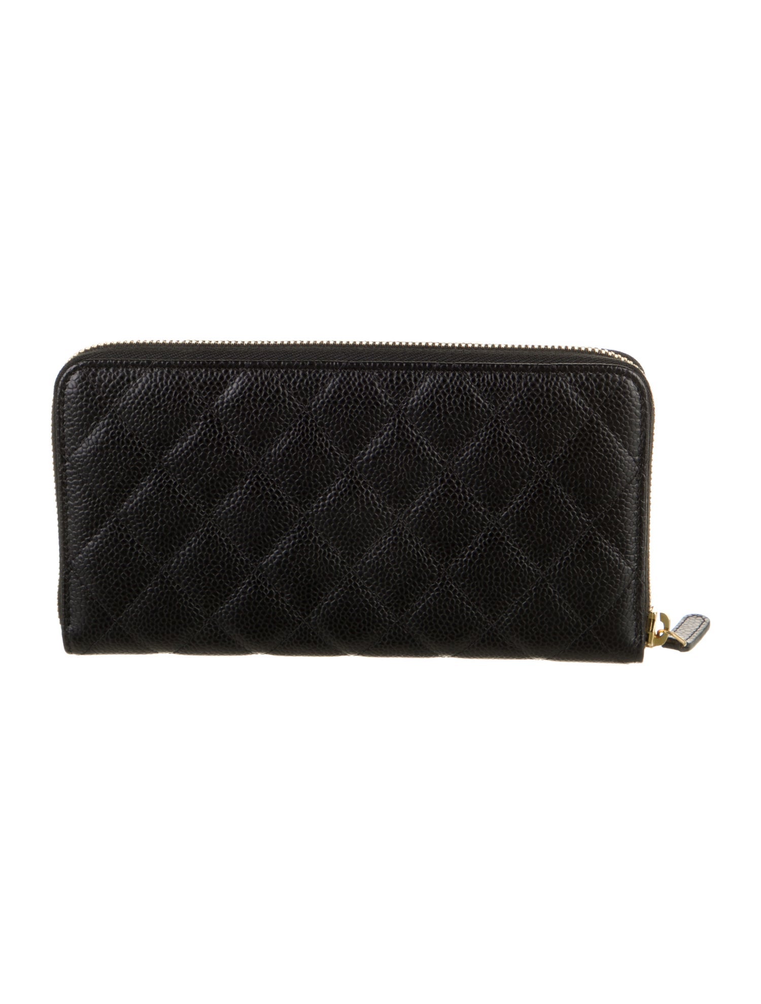 Chanel 2015-2016 Large Gusset Zip Around Continental Wallet - Black ...