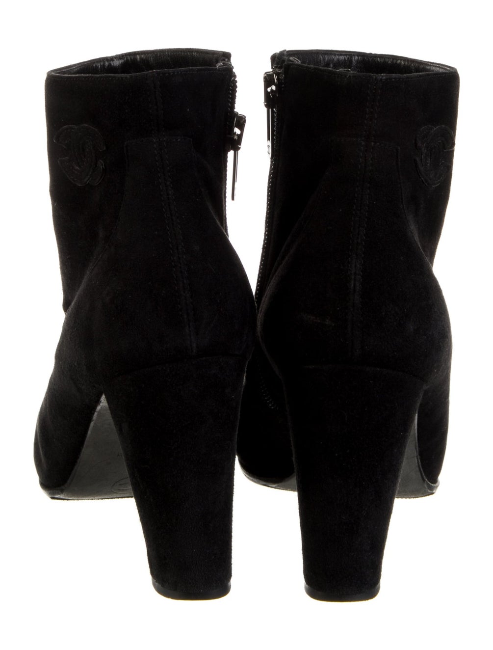 Chanel Interlocking CC Logo Suede Boots - Black Boots, Shoes ...