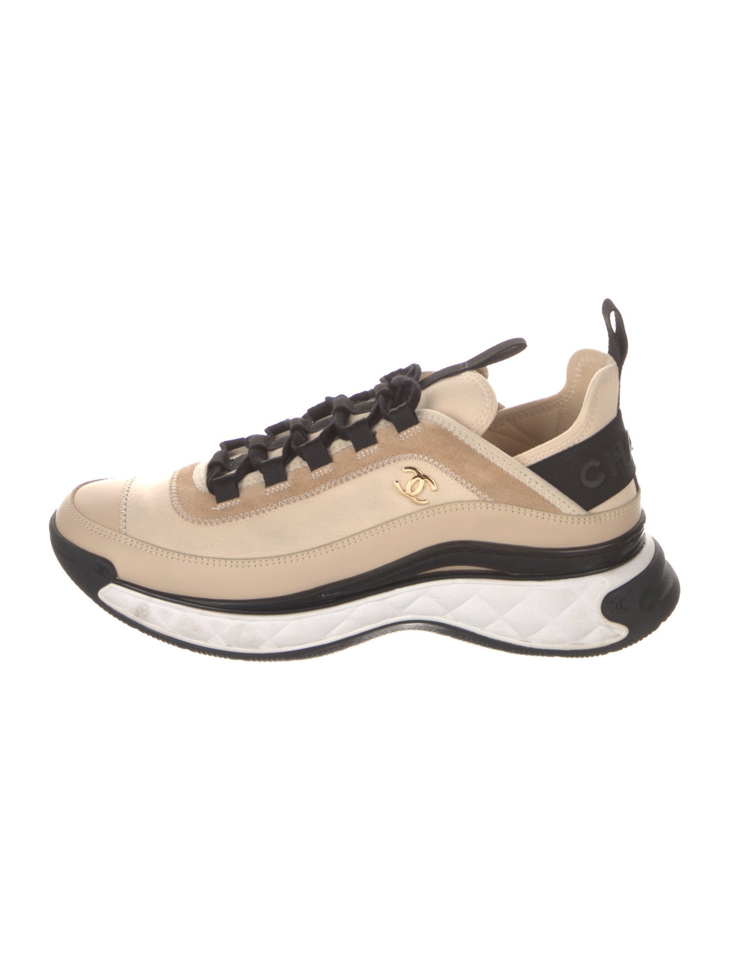 Chanel Interlocking CC Logo Sneakers - Neutrals Sneakers, Shoes ...