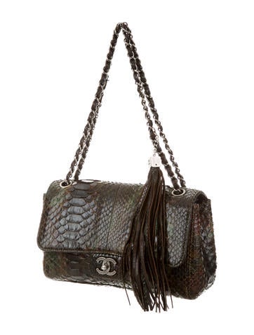Chanel Python Medium Soho Tassel Flap Bag - Handbags - CHA145714 | The ...