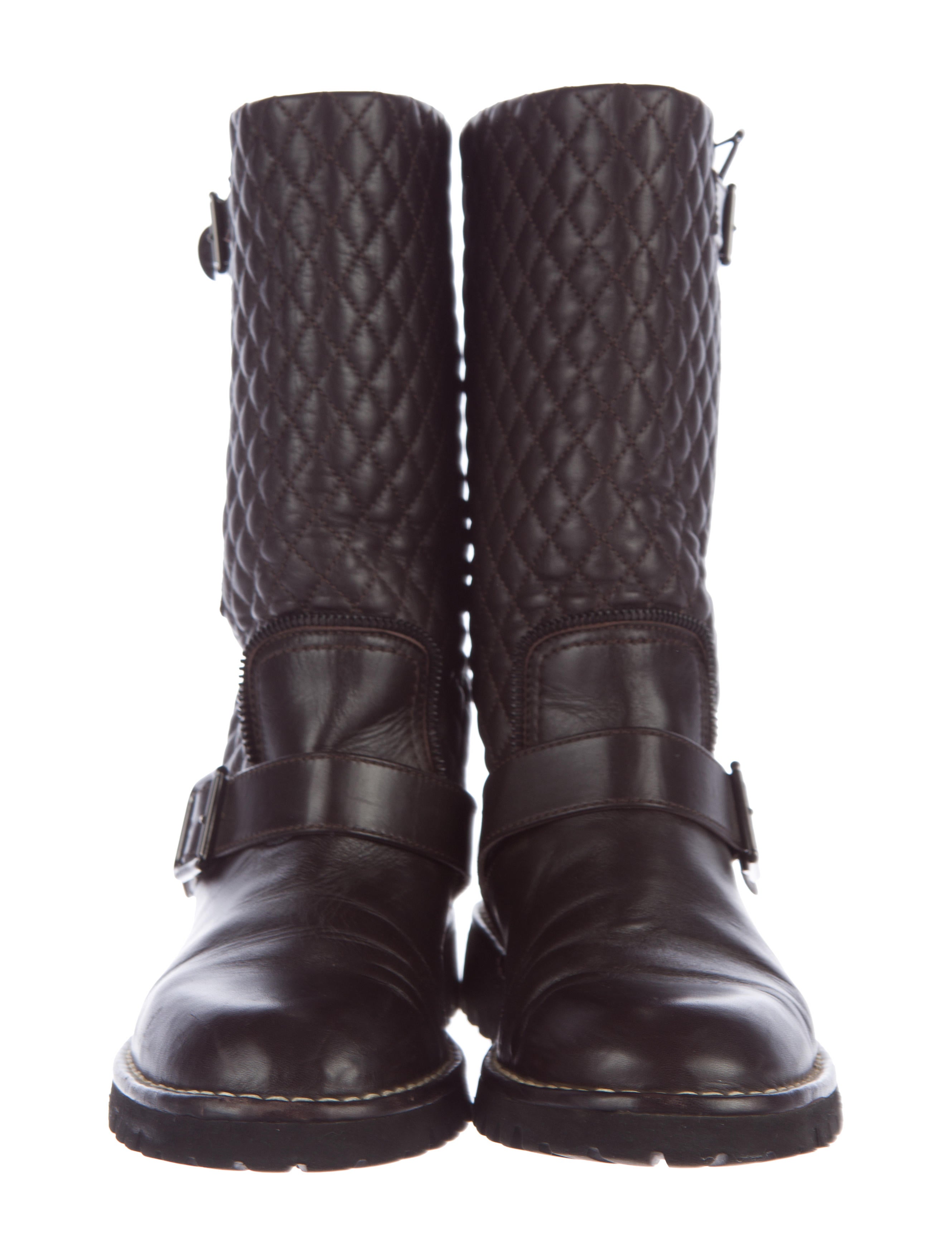 Chanel Quilted Leather Moto Boots - Shoes - CHA156534 | The RealReal