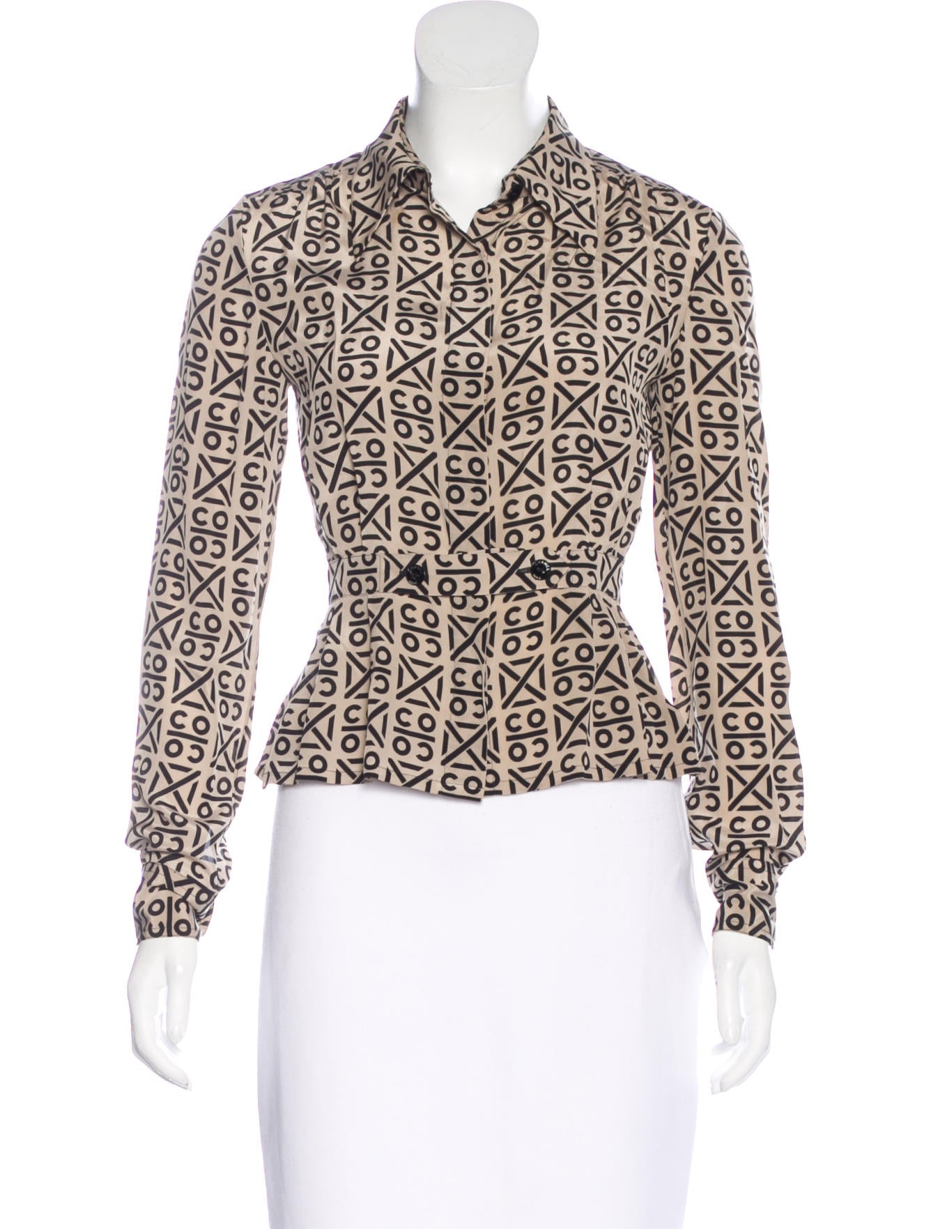 Chanel CoCo Print Silk Blouse - Clothing - CHA158124 | The RealReal