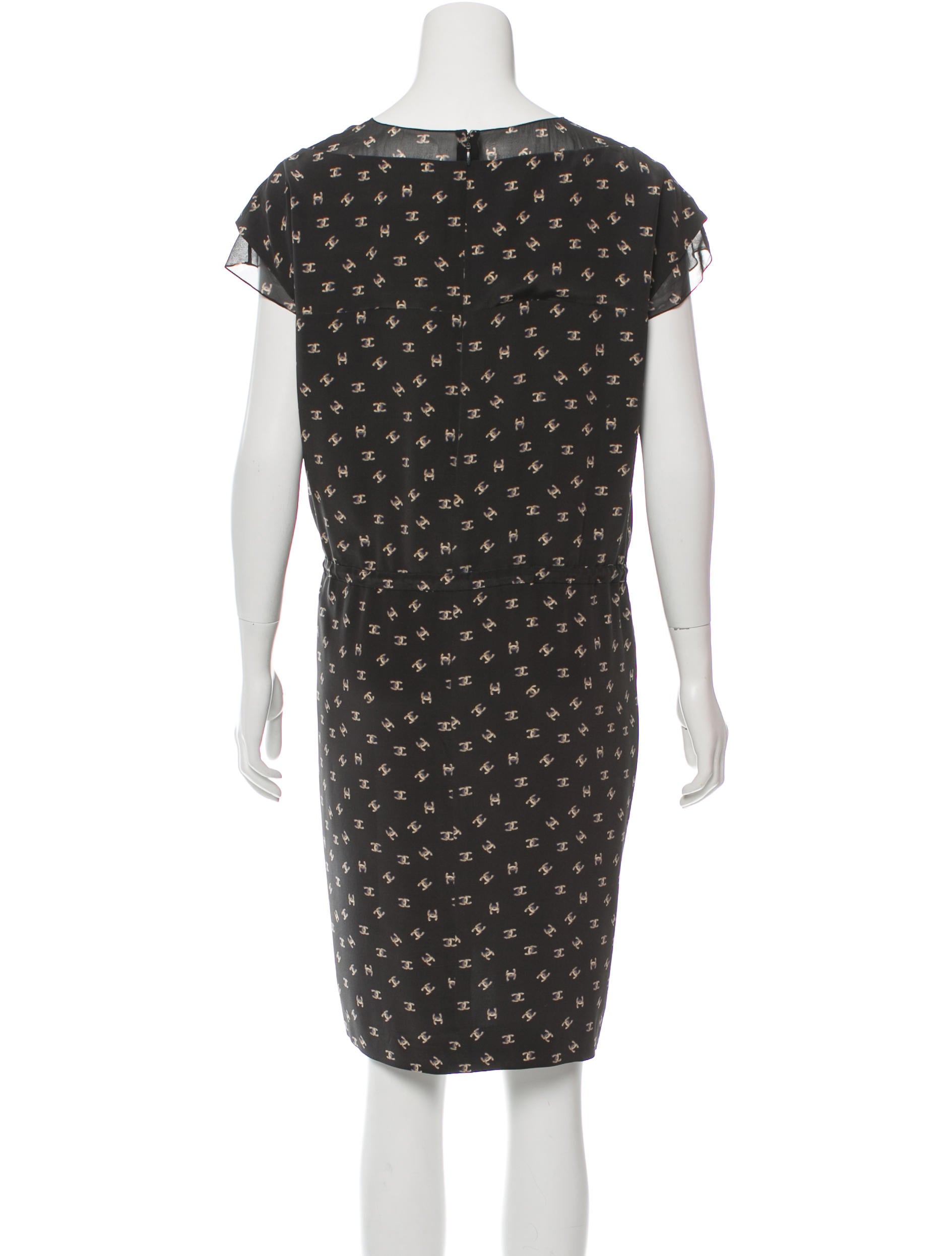 Chanel Logo Silk Dress - Clothing - CHA159738 | The RealReal