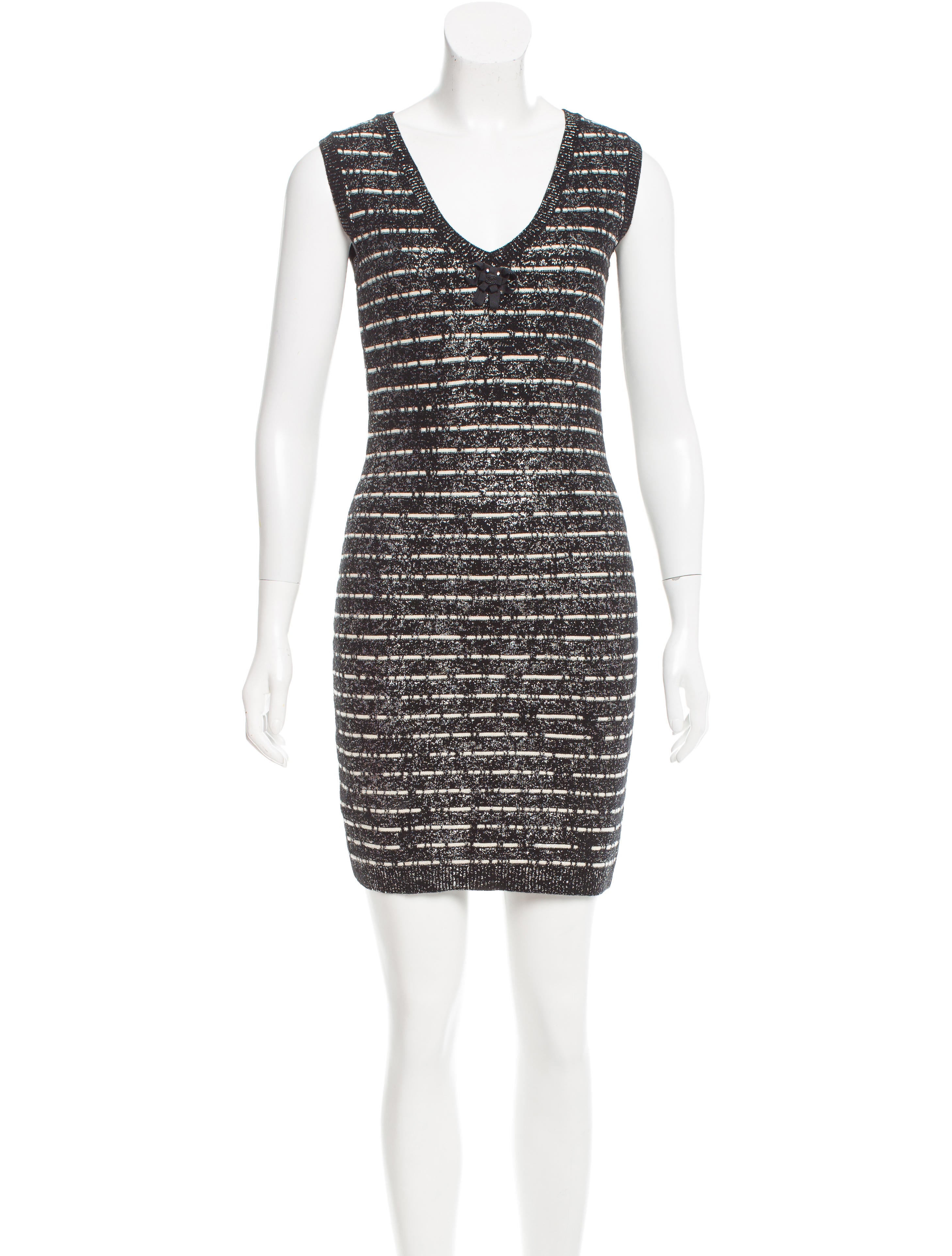 Chanel Metallic Knit Dress - Clothing - CHA160287 | The RealReal